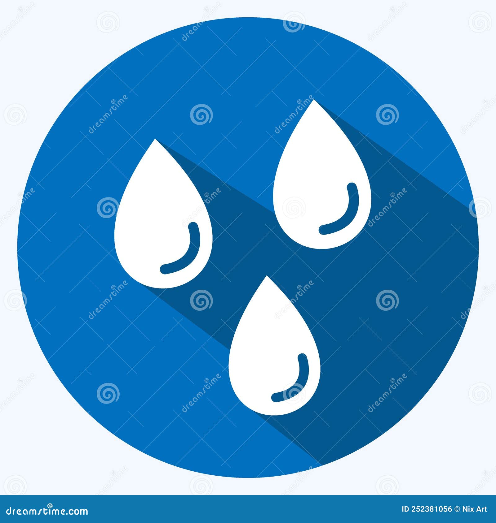 Icon Light Rain. Suitable for Spring Symbol. Long Shadow Style. Simple ...