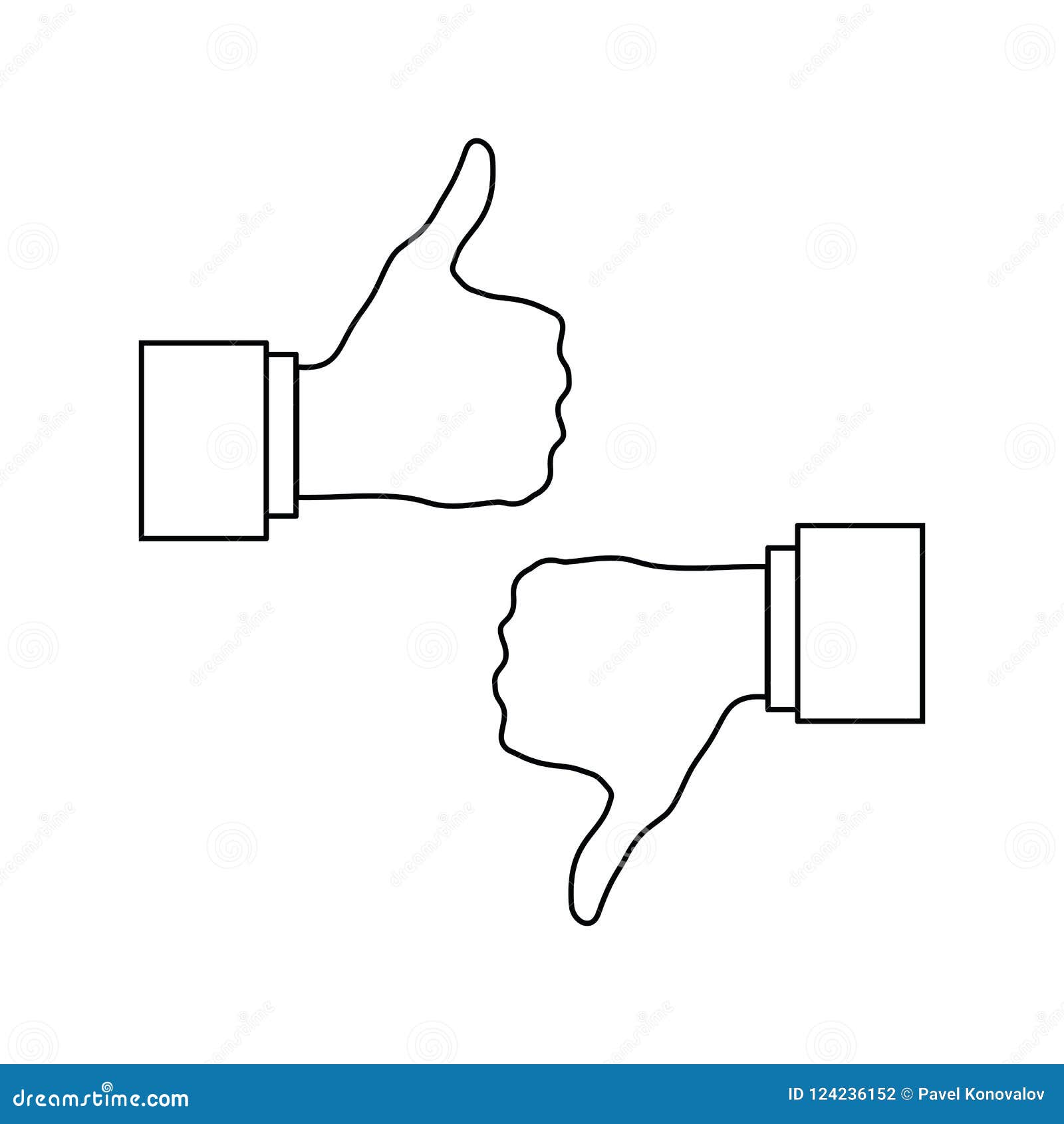Icon of Like and dislike stock vector. Illustration of single - 124236152