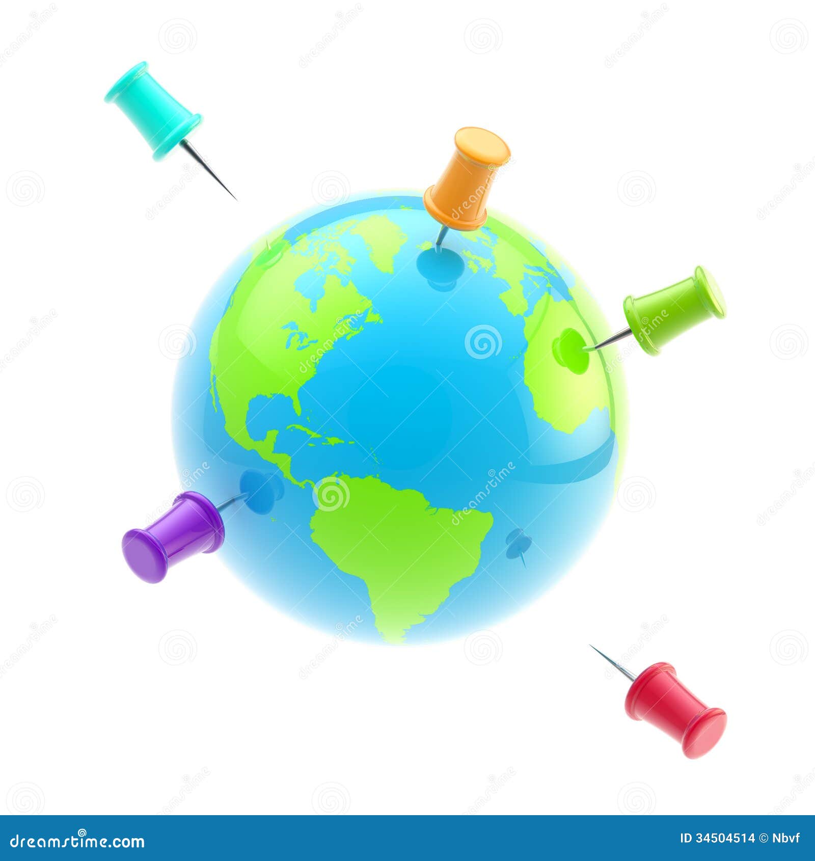 Icon-like Globe of Earth Covered with Pins Stock Illustration ... Icon-like Globe of Earth Covered with Pins Stock Illustration ...