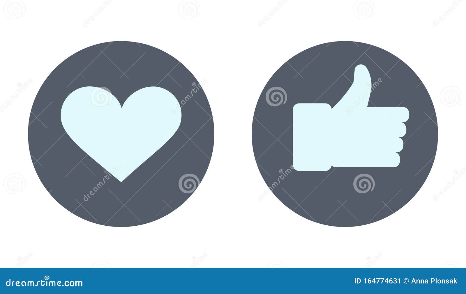 Icon Like. Heart Icon. Social Network Like Icons Stock Illustration ...