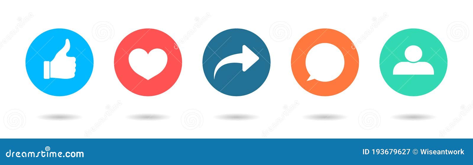 Icon of Like, Share, Friend, Comment, Follow and Repost. Social Post ... Icon of Like, Share, Friend, Comment, Follow and Repost. Social Post ...