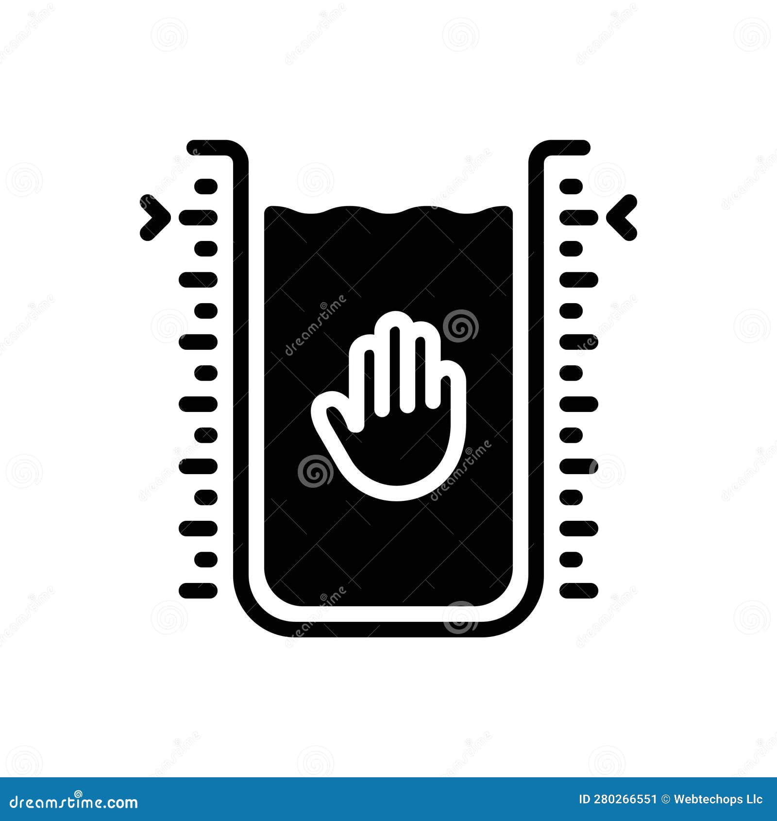 Black Solid Icon for Limit, Range and Level Stock Vector - Illustration ...