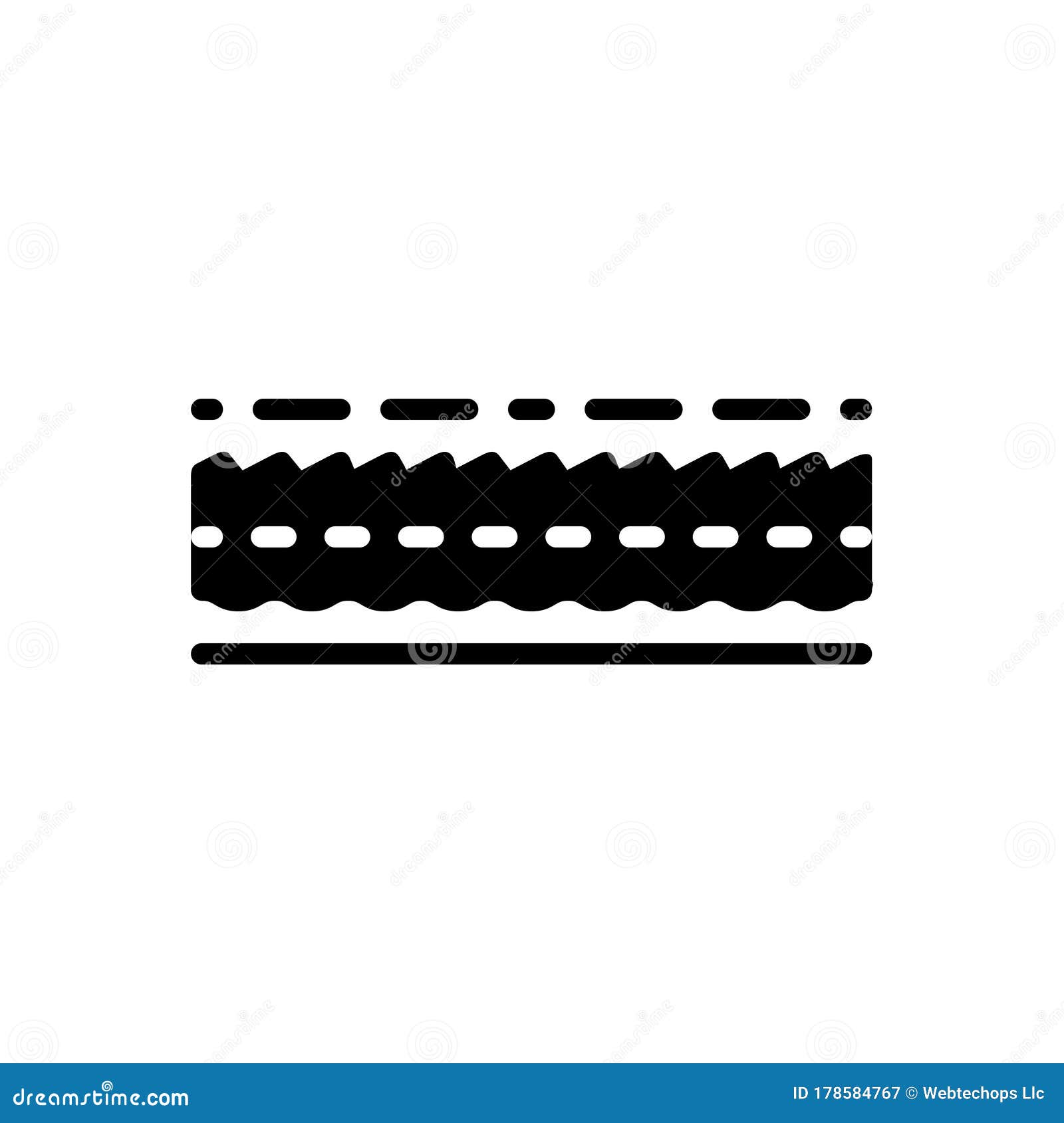 Black Solid Icon for Line, Track and Dash Stock Vector - Illustration ...