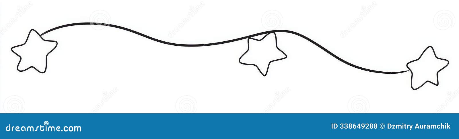 Icon of a Linear Star. Continuous Line Drawing on a One-line Drawing ...