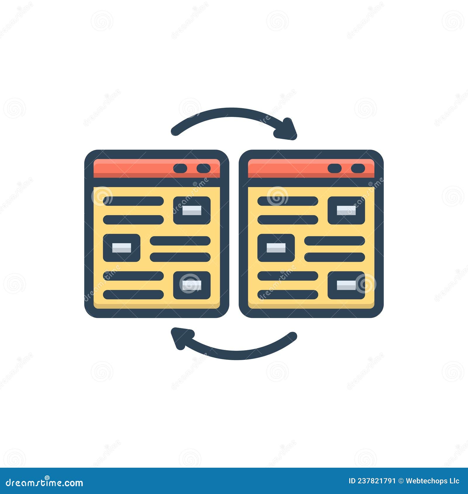 Color Illustration Icon for Link, Hyperlink and Redirect Stock ...