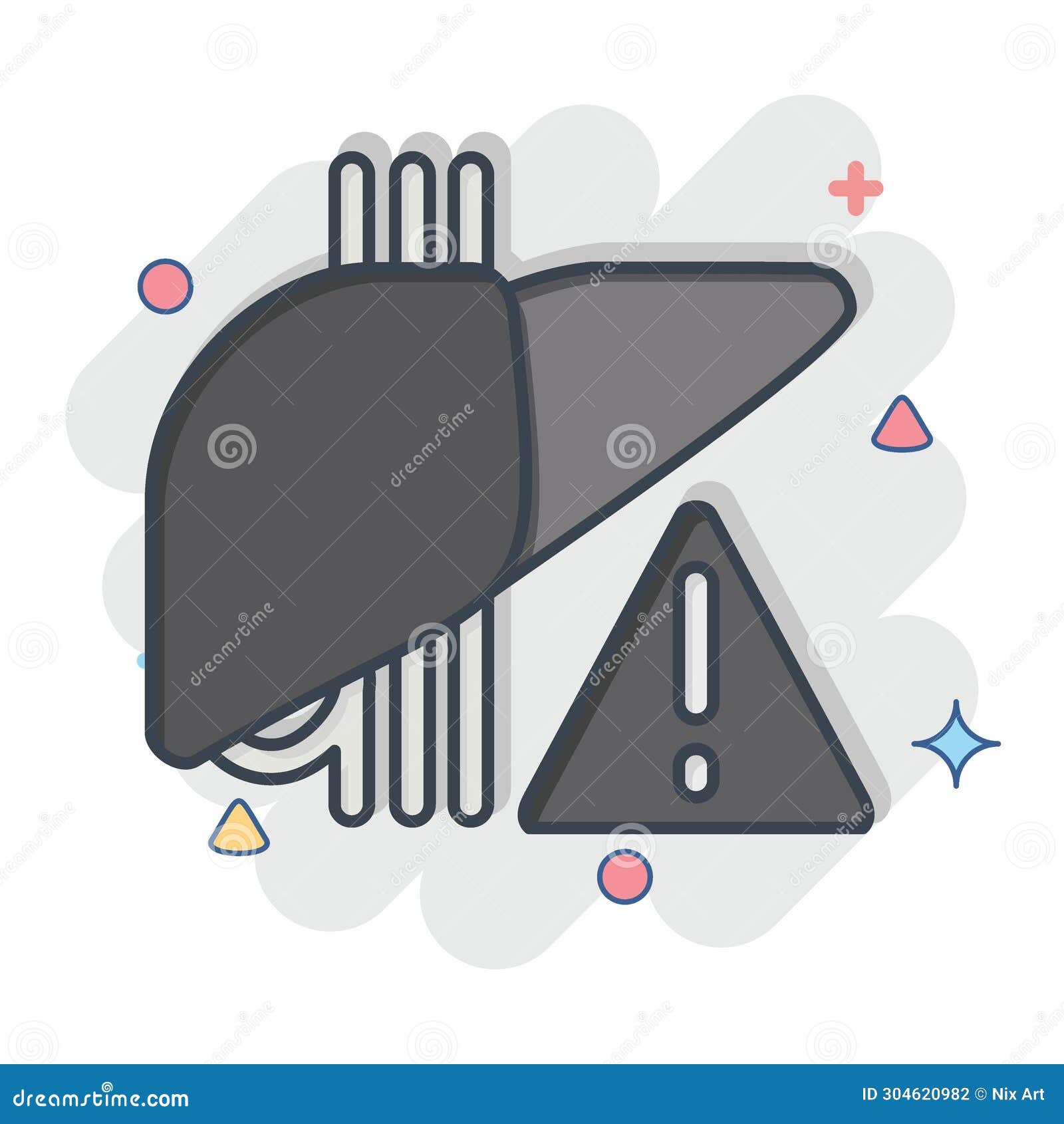 Icon Liver Problem. Related To Hepatologist Symbol. Comic Style. Simple ...