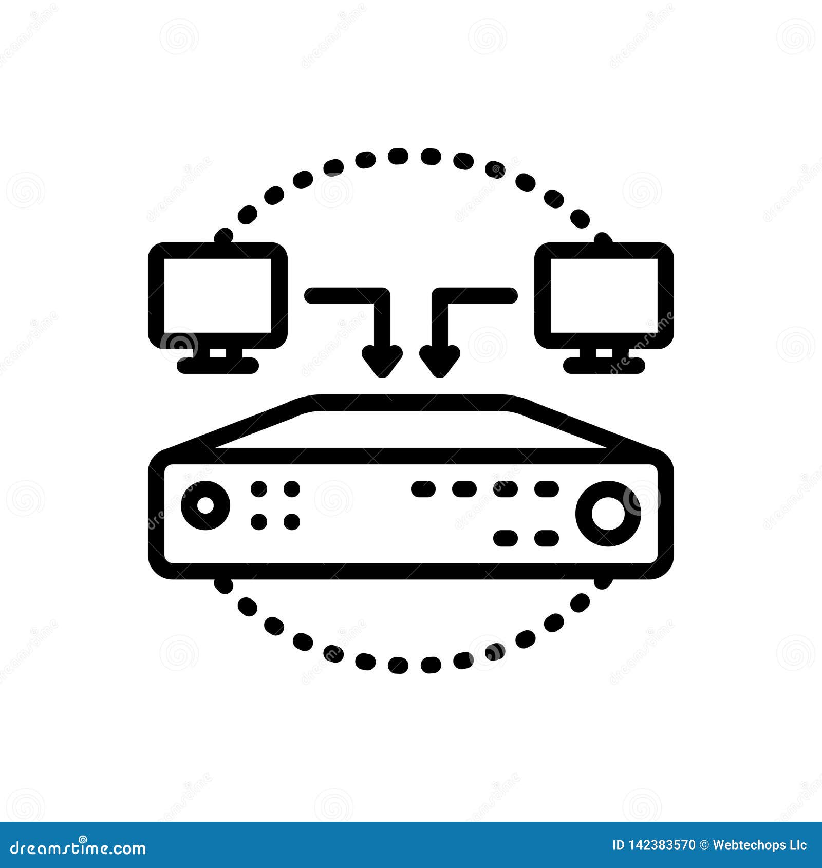 Black Line Icon for Load Balancer, Technology and Website Stock Vector ...