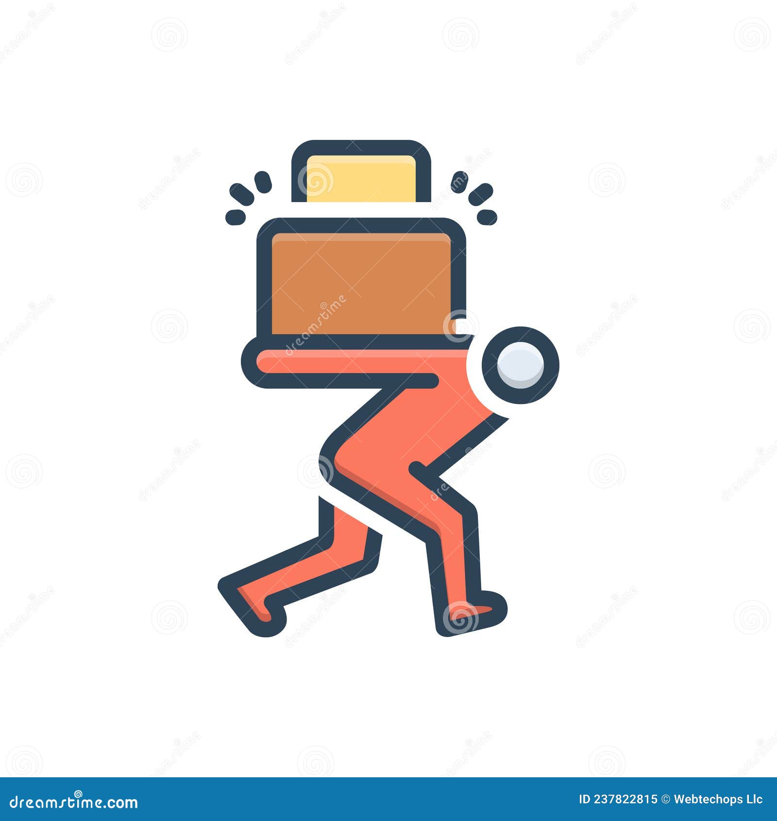 Color Illustration Icon for Load, Cargo and Encumbrance Stock ...