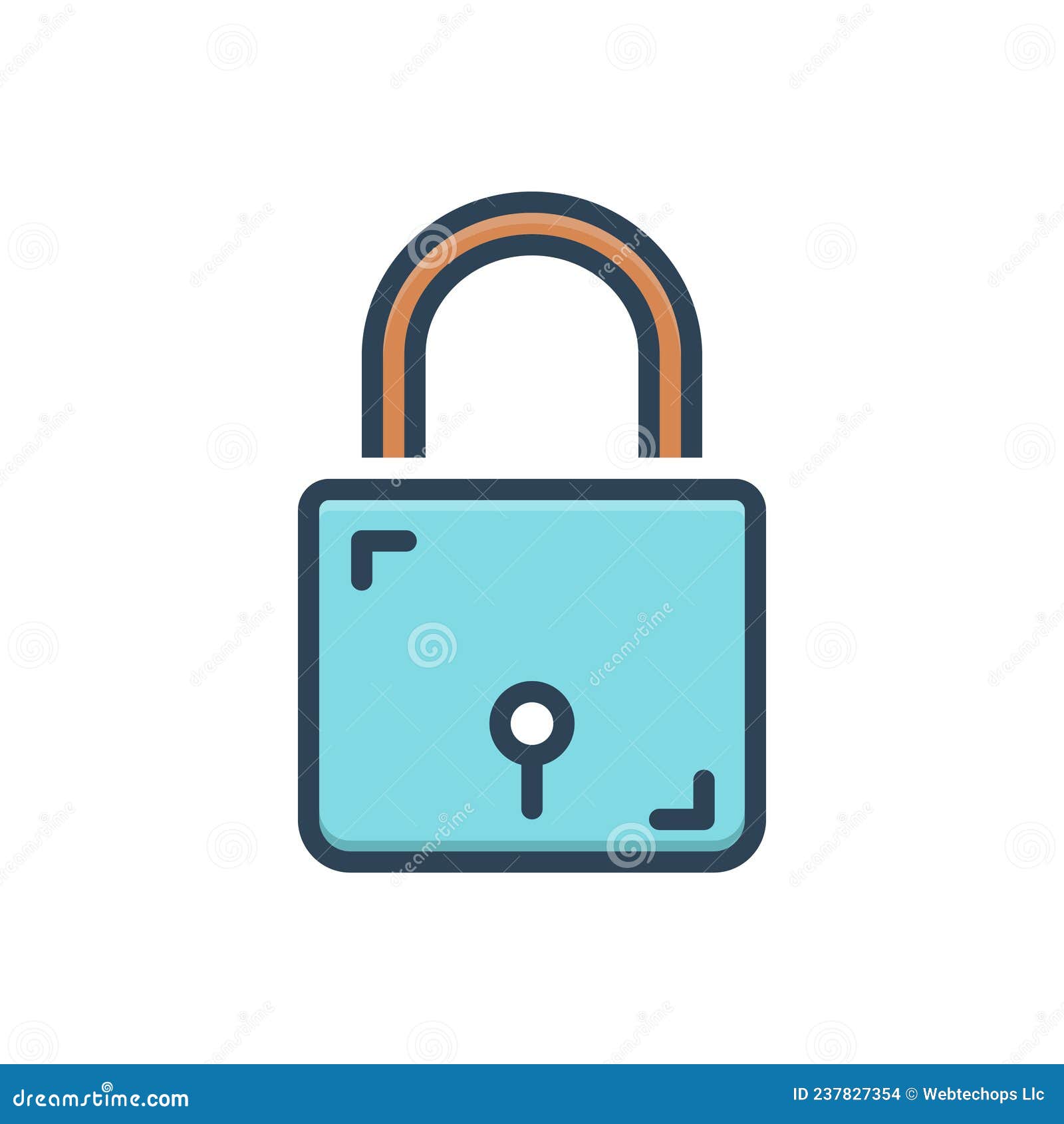 Color Illustration Icon for Lock, Keyhole and Closed Stock Vector ...