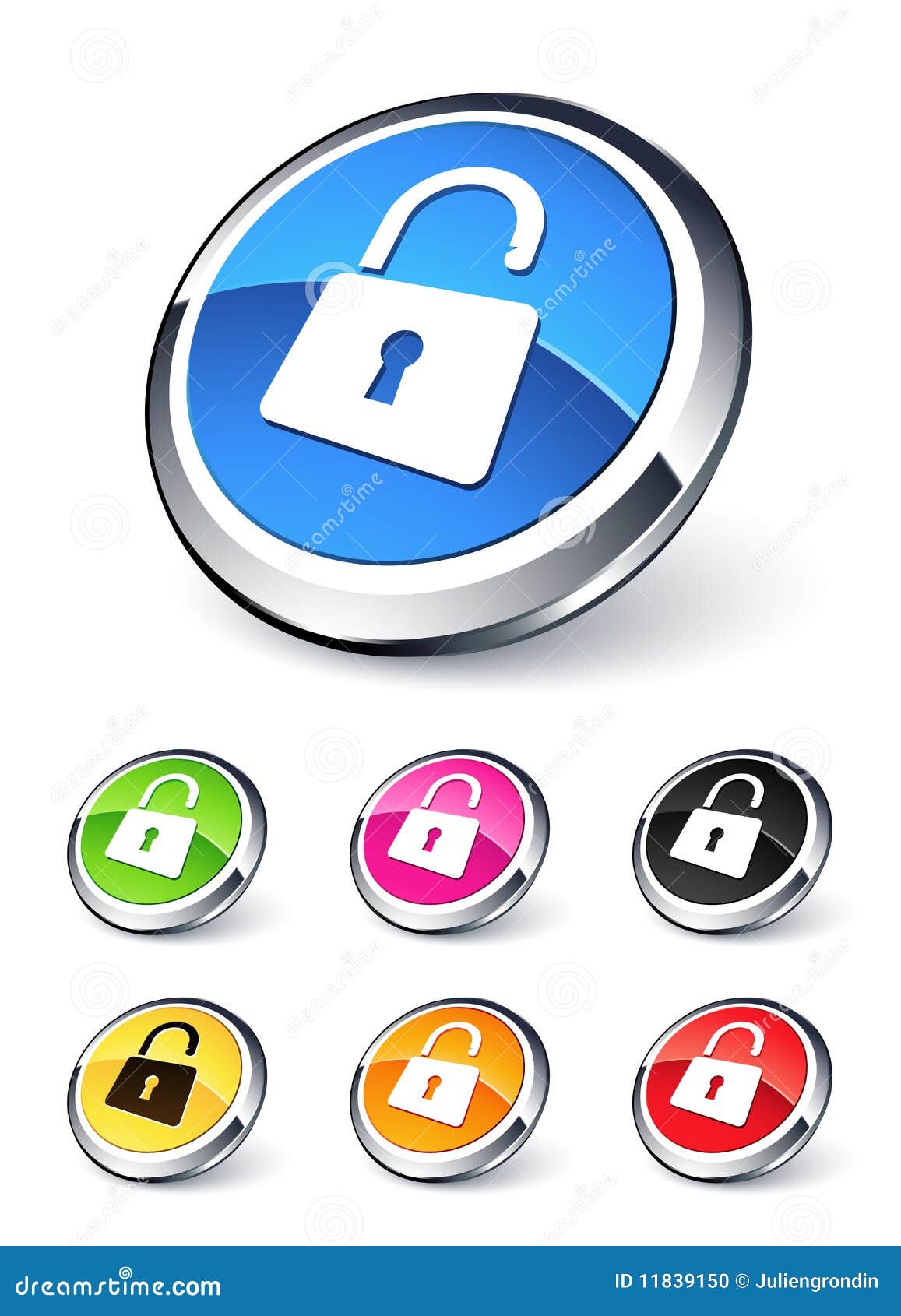Lock Open And Lock Closed Icons Set. Security Symbol. Vector ...