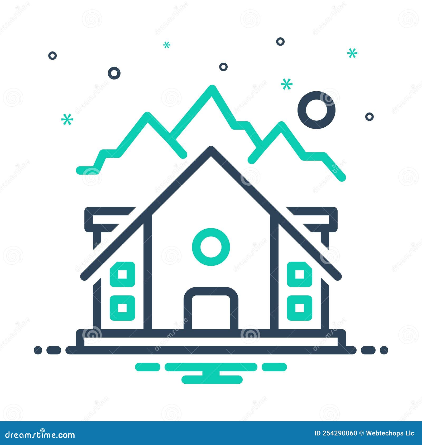 Mix Icon for Lodge, Stay and Lodge Stock Vector - Illustration of sign ...