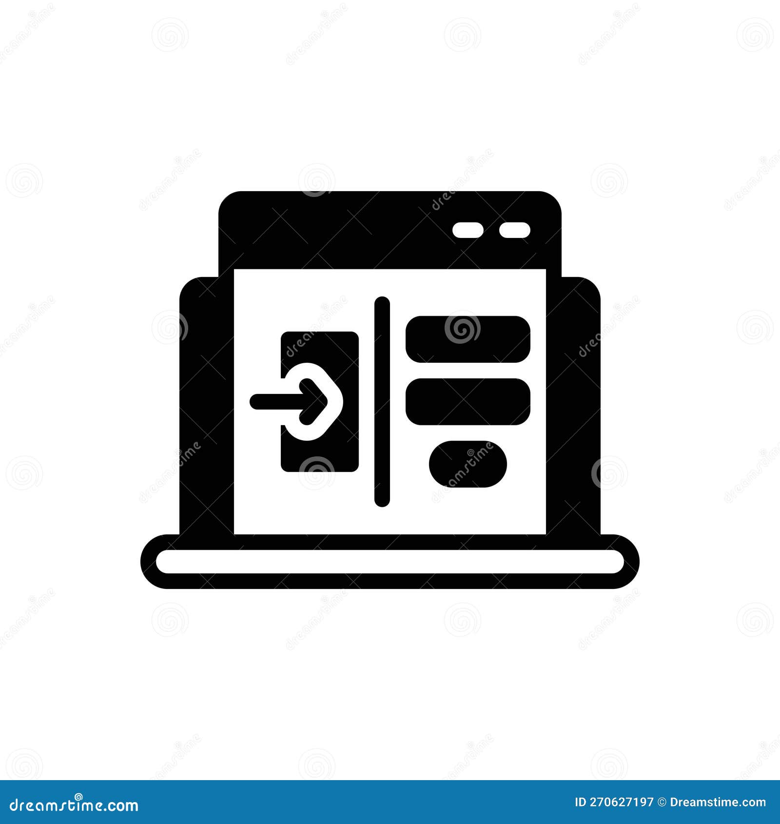 Black Solid Icon for Login, Login Activity and Password Stock Vector ...