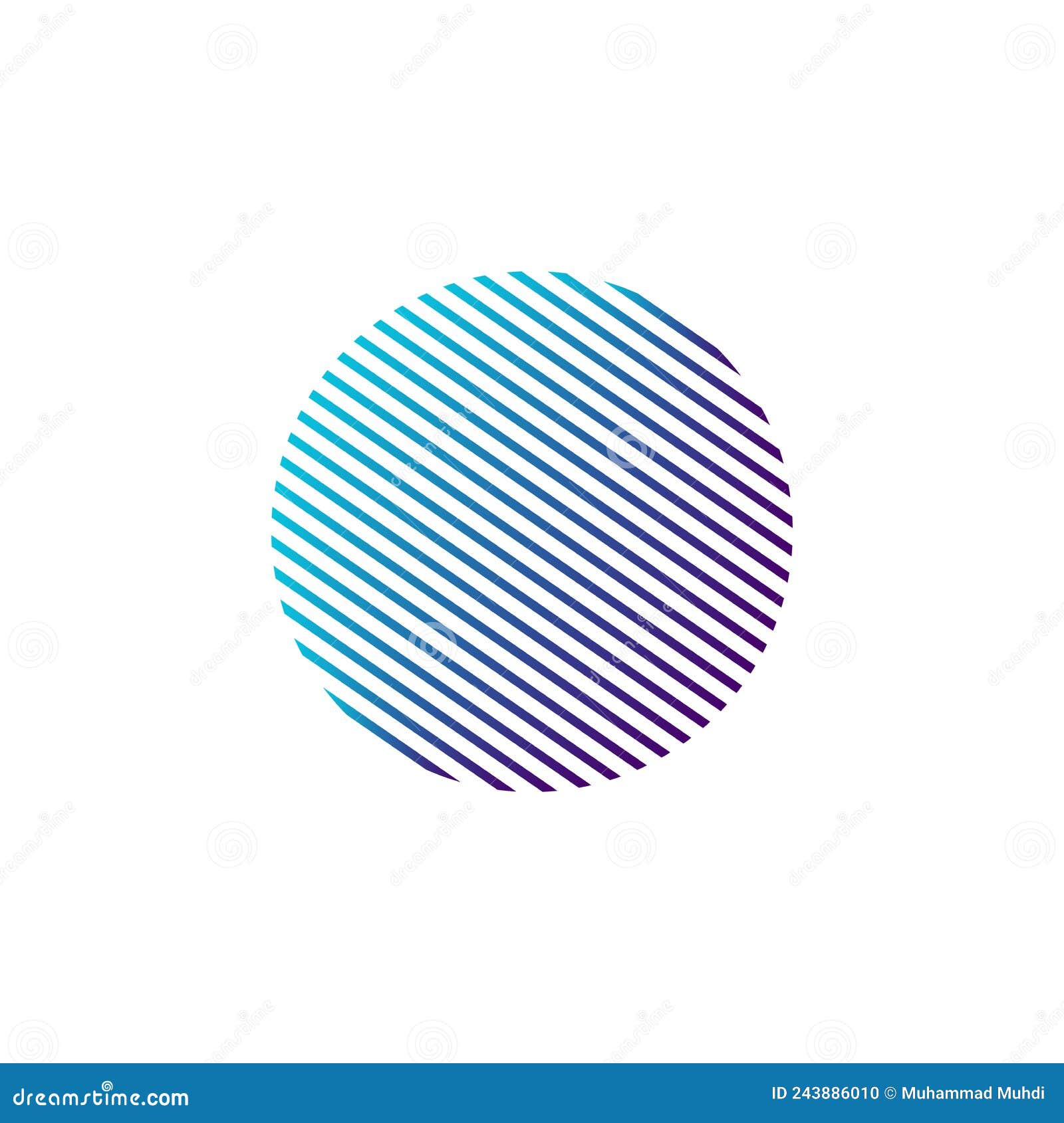 Icon Logo Design Element Shading Line with Gradation Stock Vector ...