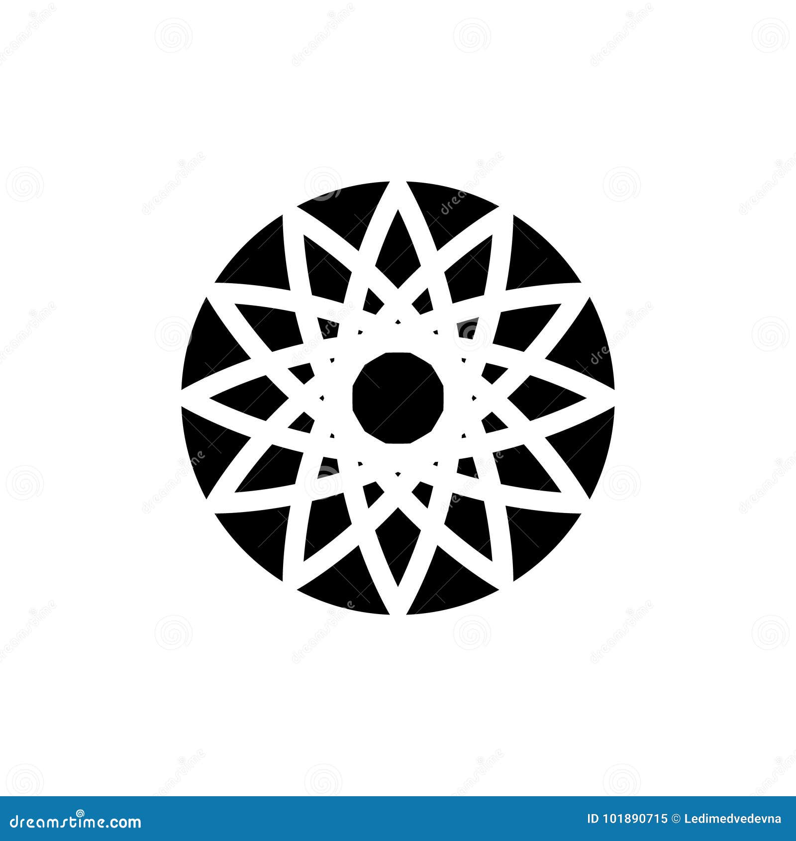 Icon, Logo in the Form of a Circular Abstract Pattern. Vector Graphics ...