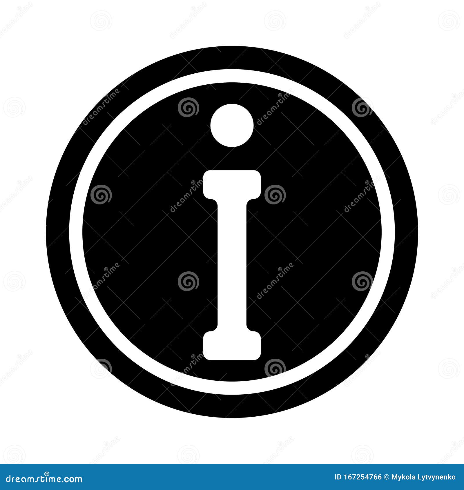 Icon Logo Letter I Symbol Sign Information, Vector Letter I in a Black ...