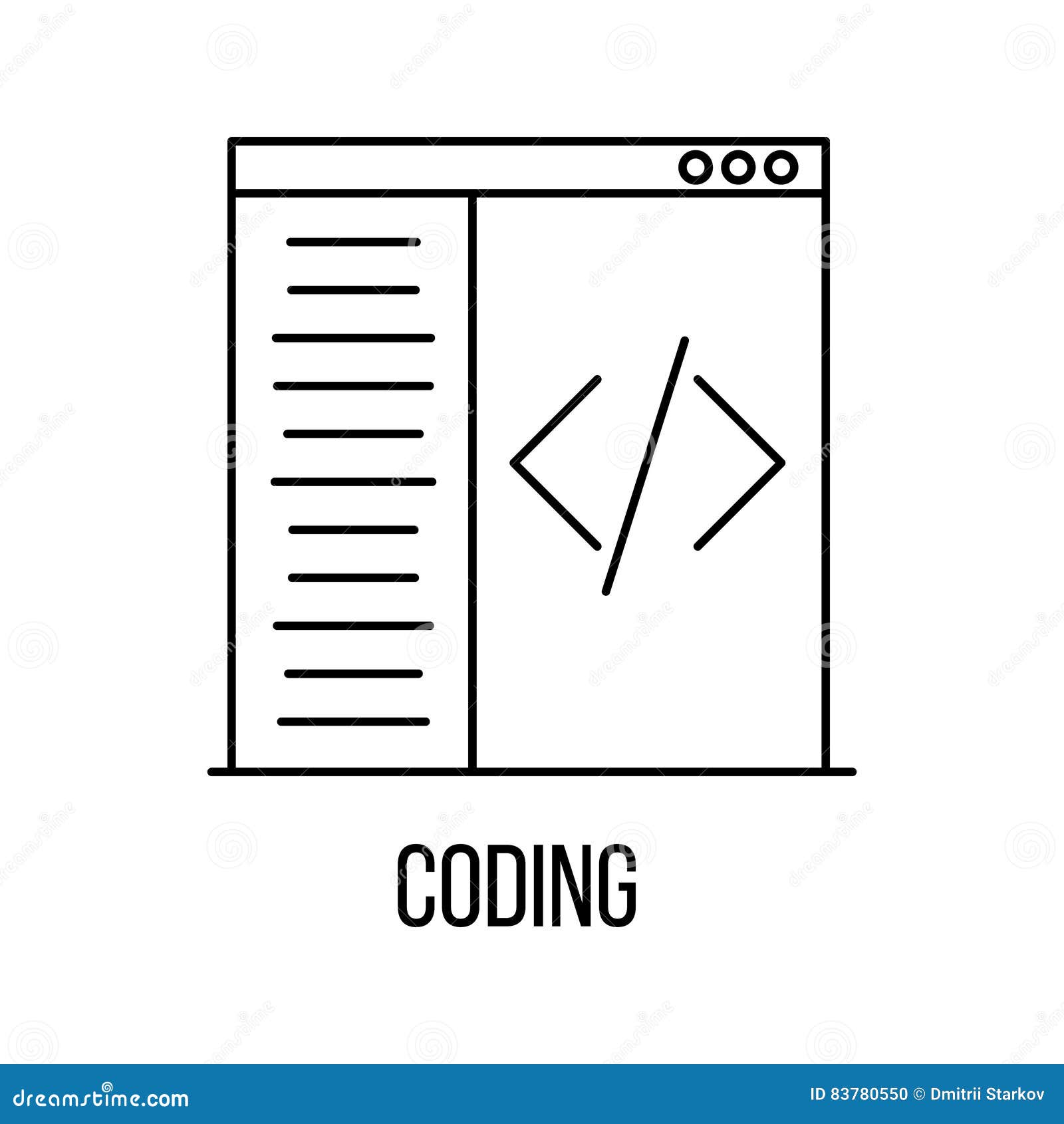 Icon or Logo in Modern Line Style Stock Vector - Illustration of ...