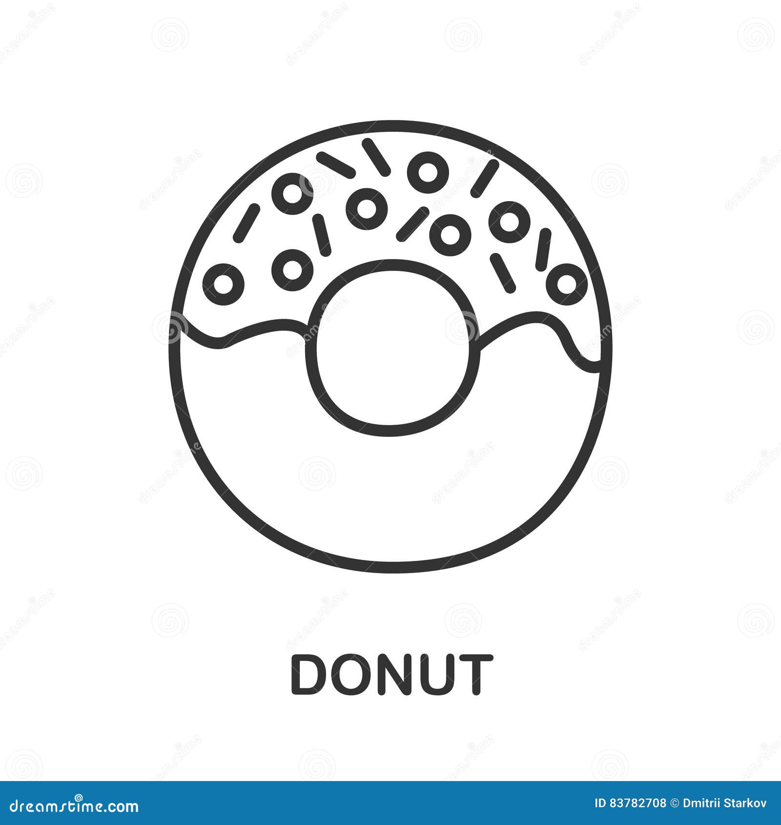 Icon or Logo in Modern Line Style Stock Vector - Illustration of ...