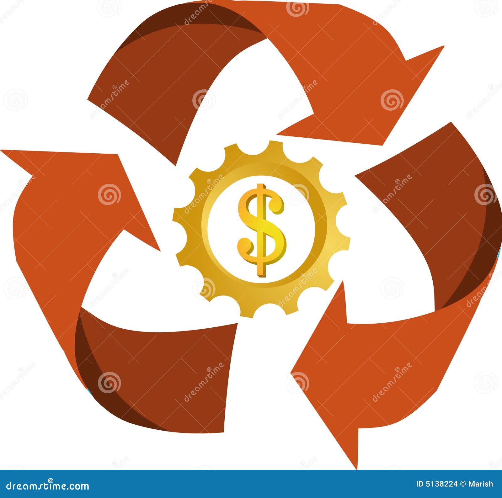 Icon / Logo of Recycle with Money Stock Vector - Illustration of logo ...