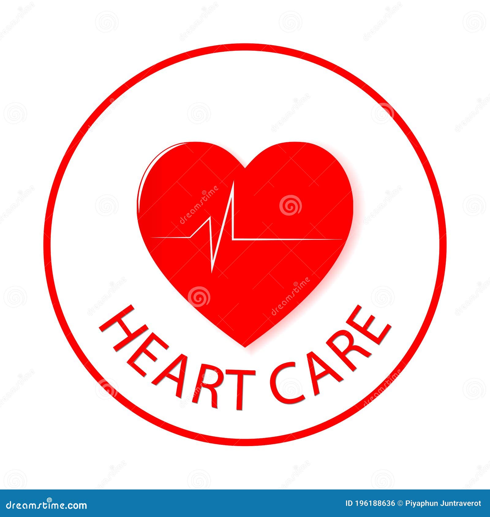 Icon Logo Red Heart with Text Heart Care Design Stock Vector ...