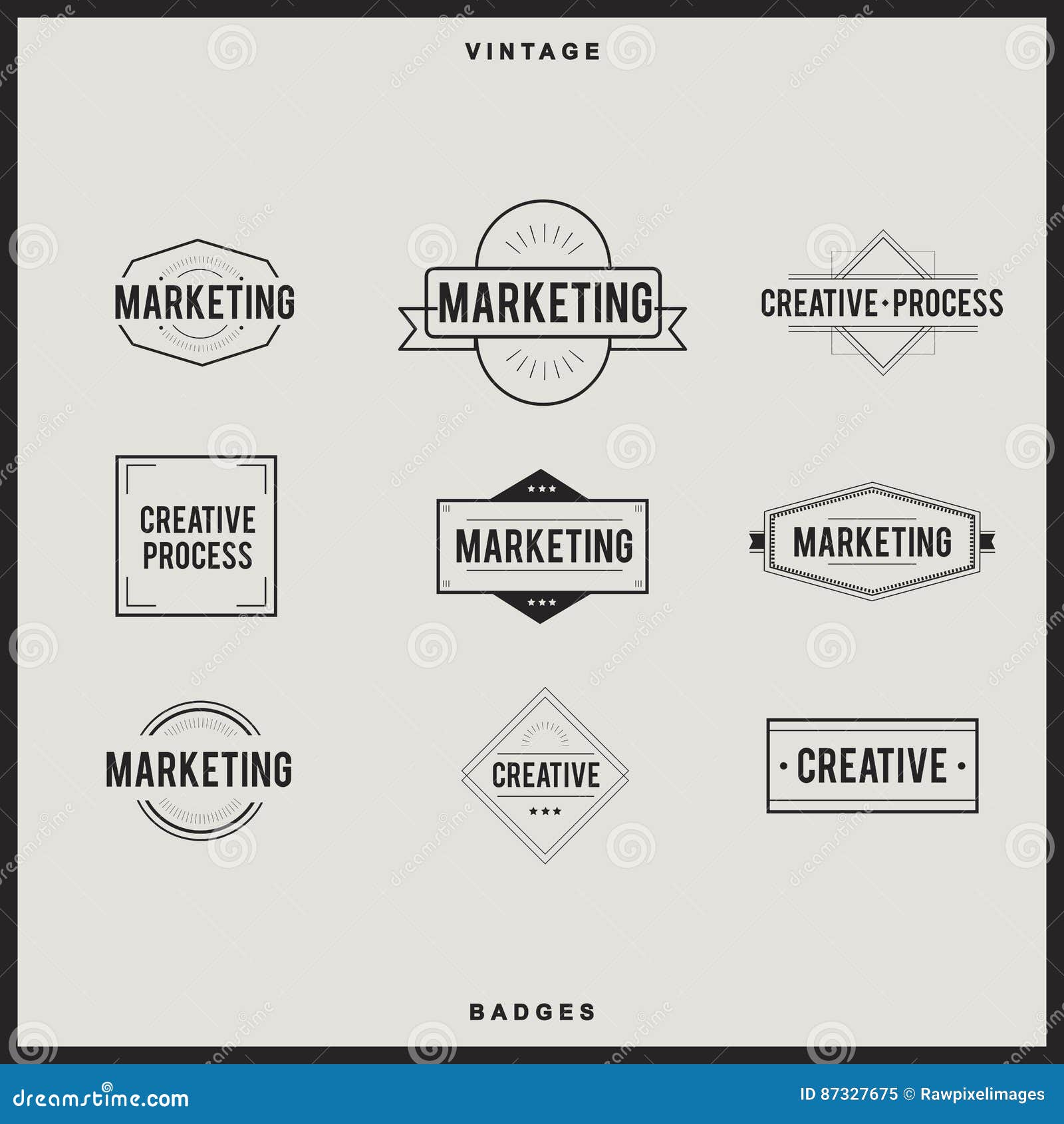 Icon Logo Set Vector Collection Concept Stock Vector - Illustration of ...