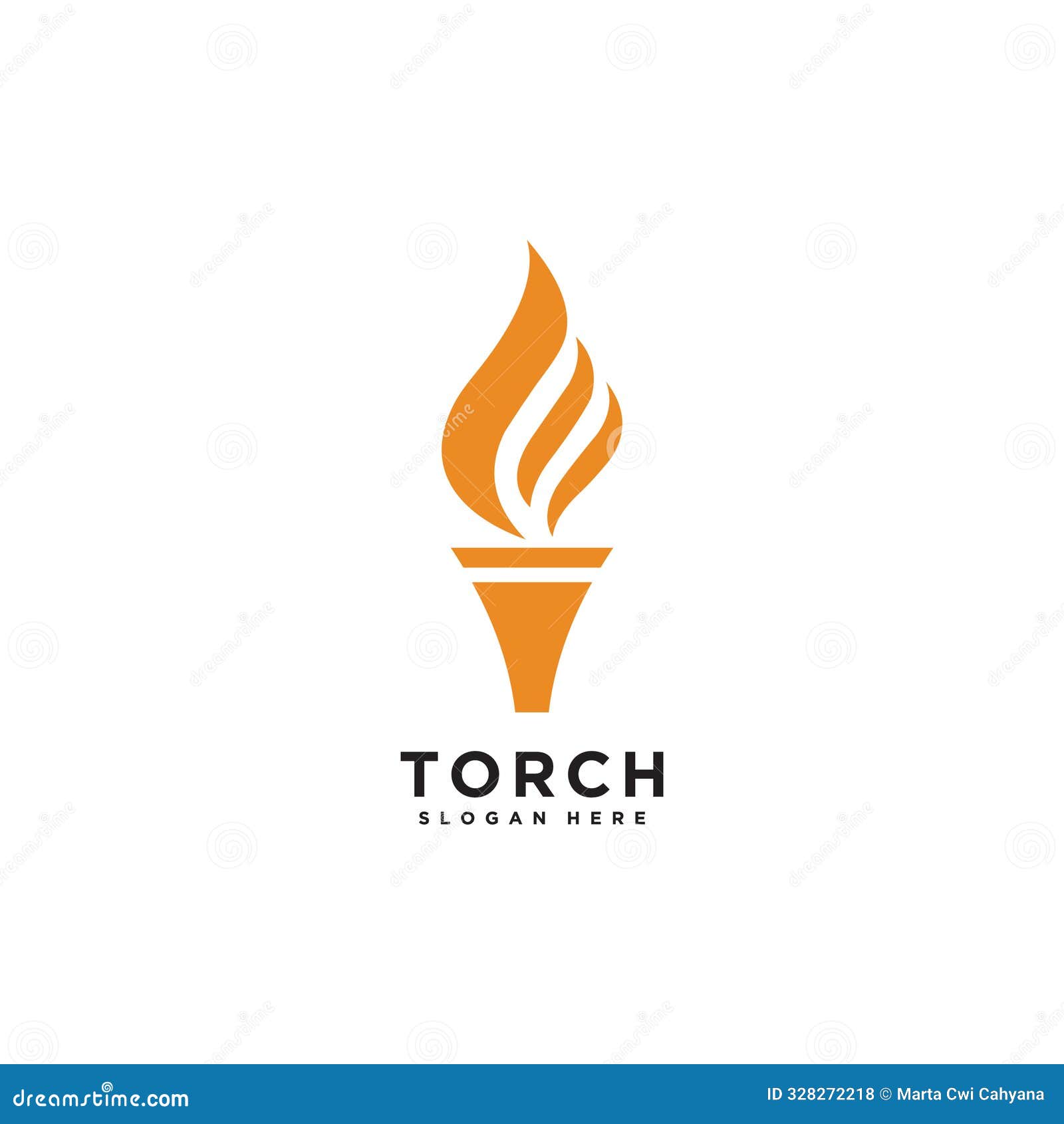 Icon Logo Torch Design Template Stock Illustration - Illustration of ...