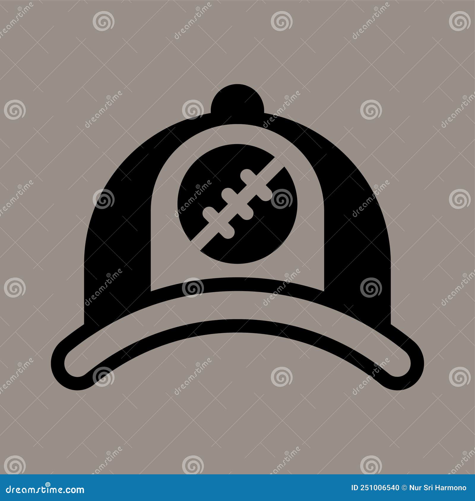 Icon, Logo, Vector Illustration of a Baseball Cap Isolated on Gray ...