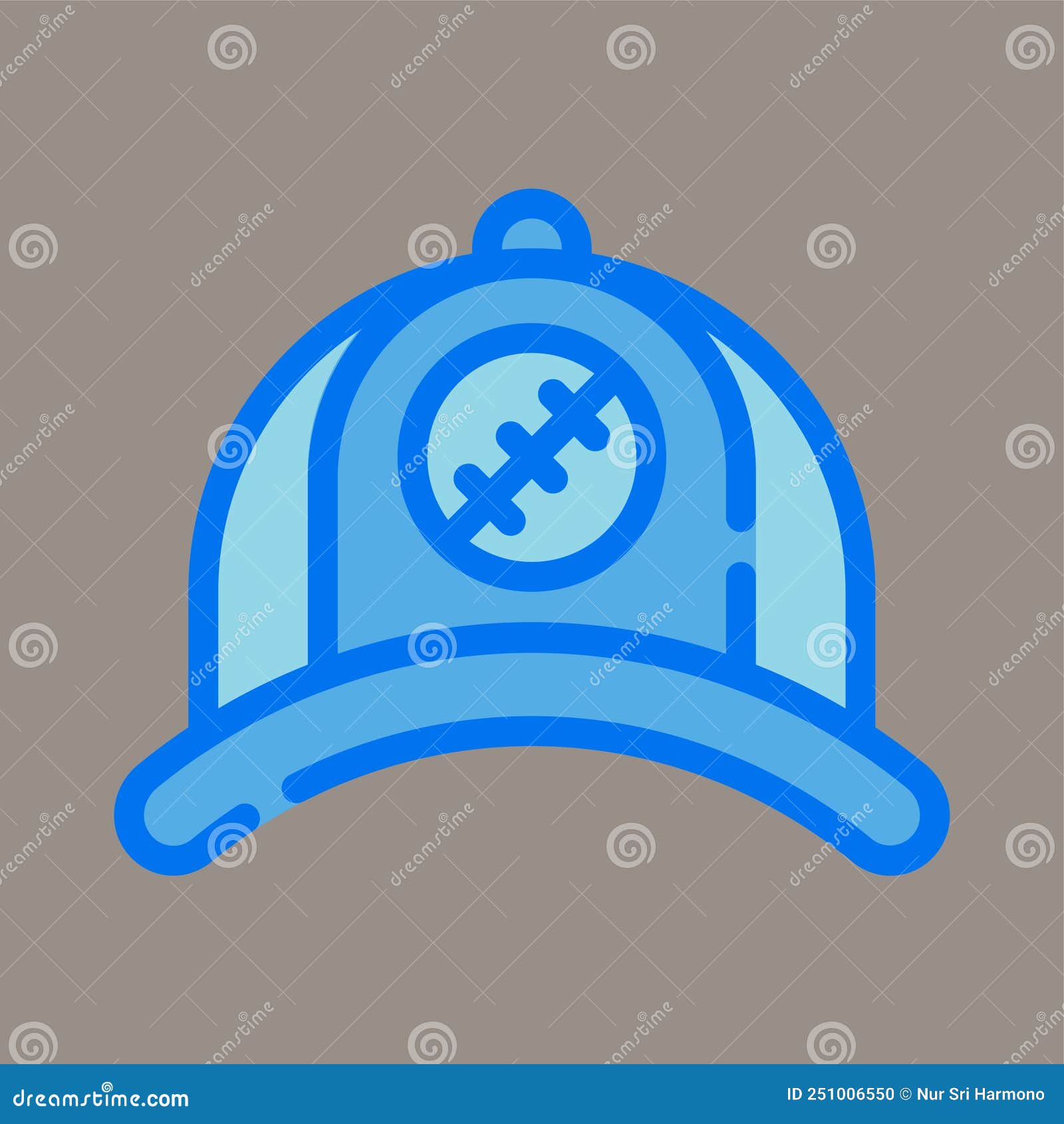 Icon, Logo, Vector Illustration of a Baseball Cap Isolated on Gray ...