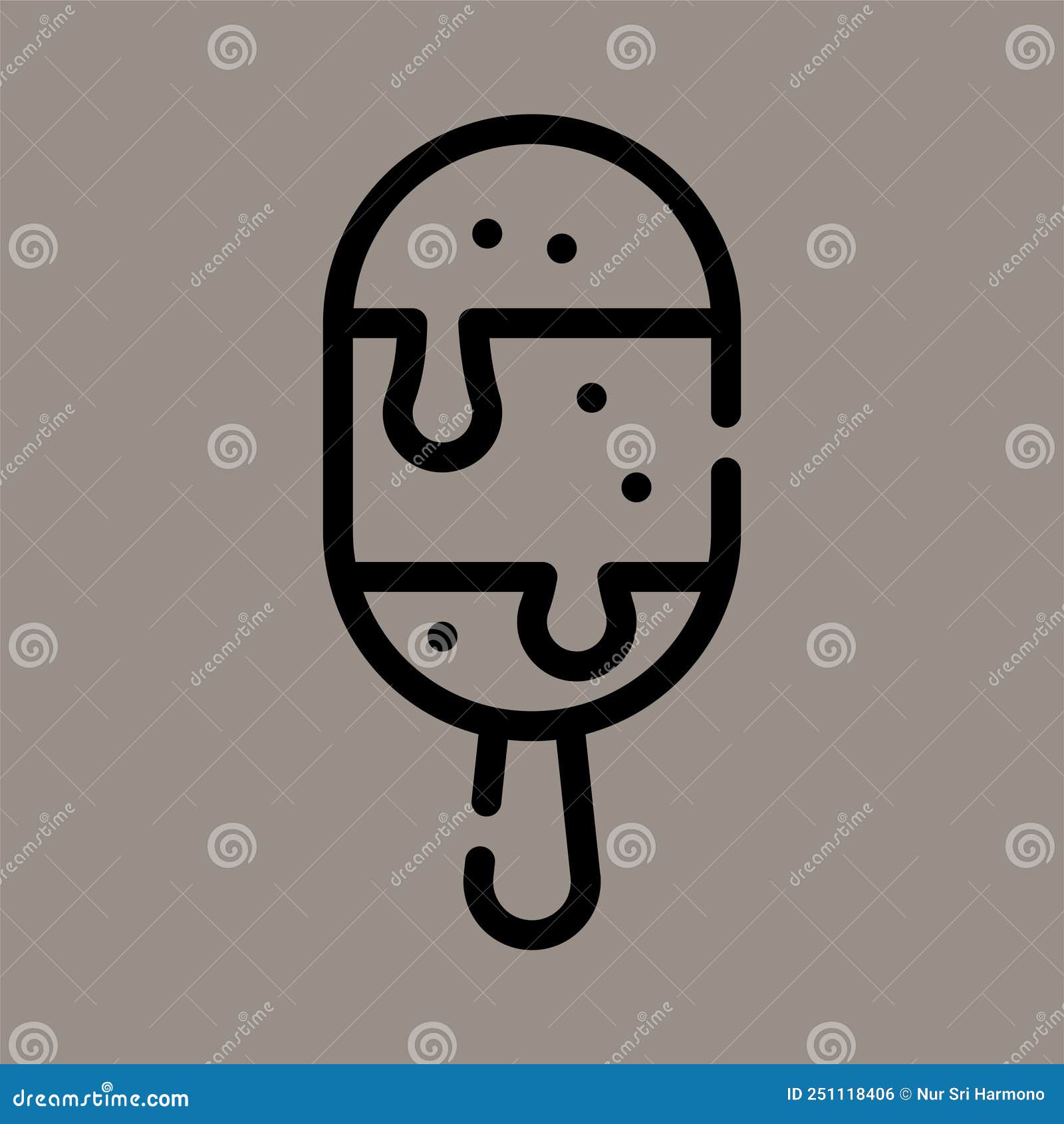 Icon, Logo, Vector Illustration of Popsicle Isolated on Gray Background ...