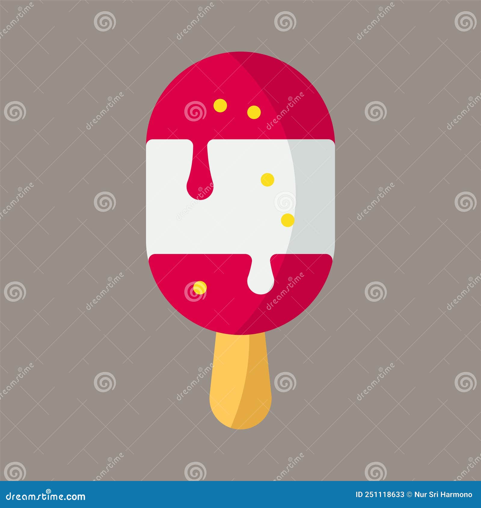 Icon, Logo, Vector Illustration of Popsicle Isolated on Gray Background ...