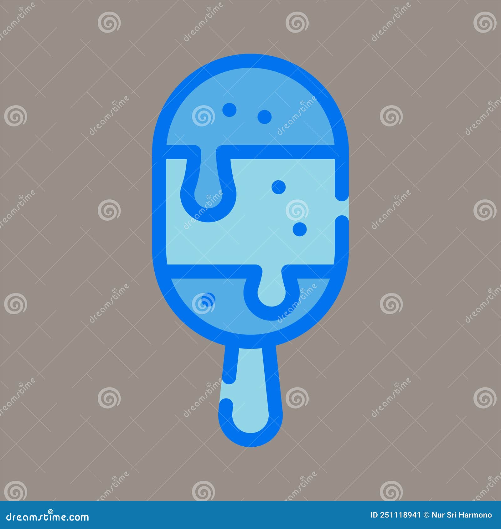 Icon, Logo, Vector Illustration of Popsicle Isolated on Gray Background ...