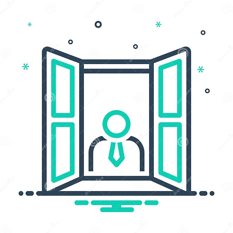 Mix Icon for Look, Peep and Glimpse Stock Vector - Illustration of look ...