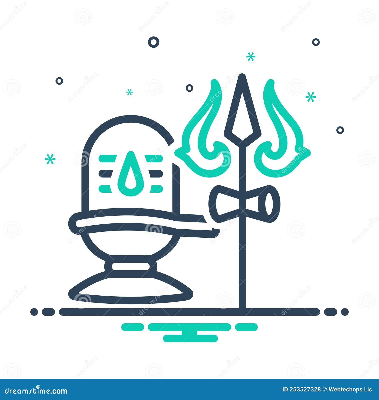 Hindu Maha Shivratri Festival Background With Trishul Symbol Cartoon ...