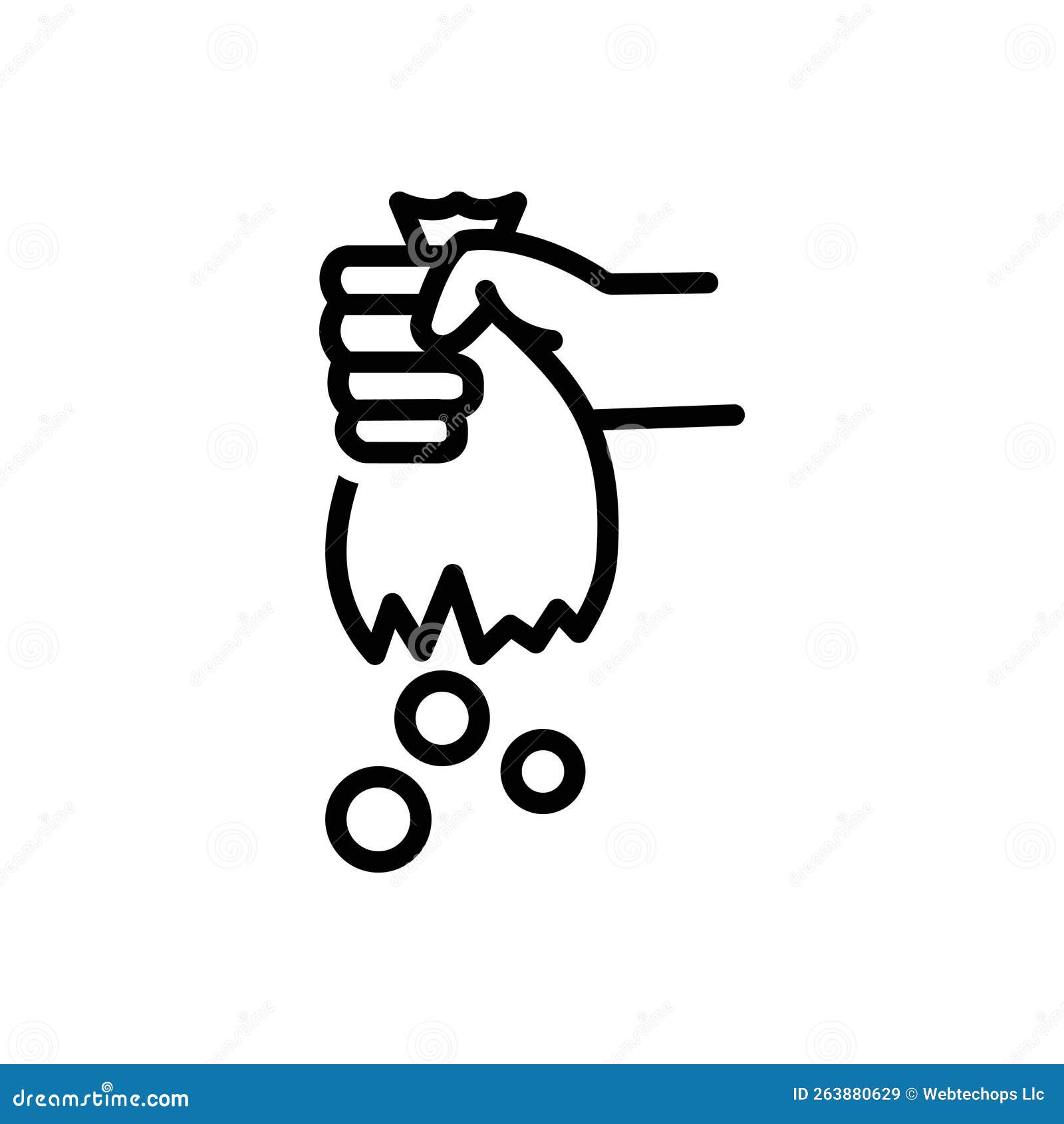 Black Line Icon for Losing, Money and Blank Stock Vector - Illustration ...