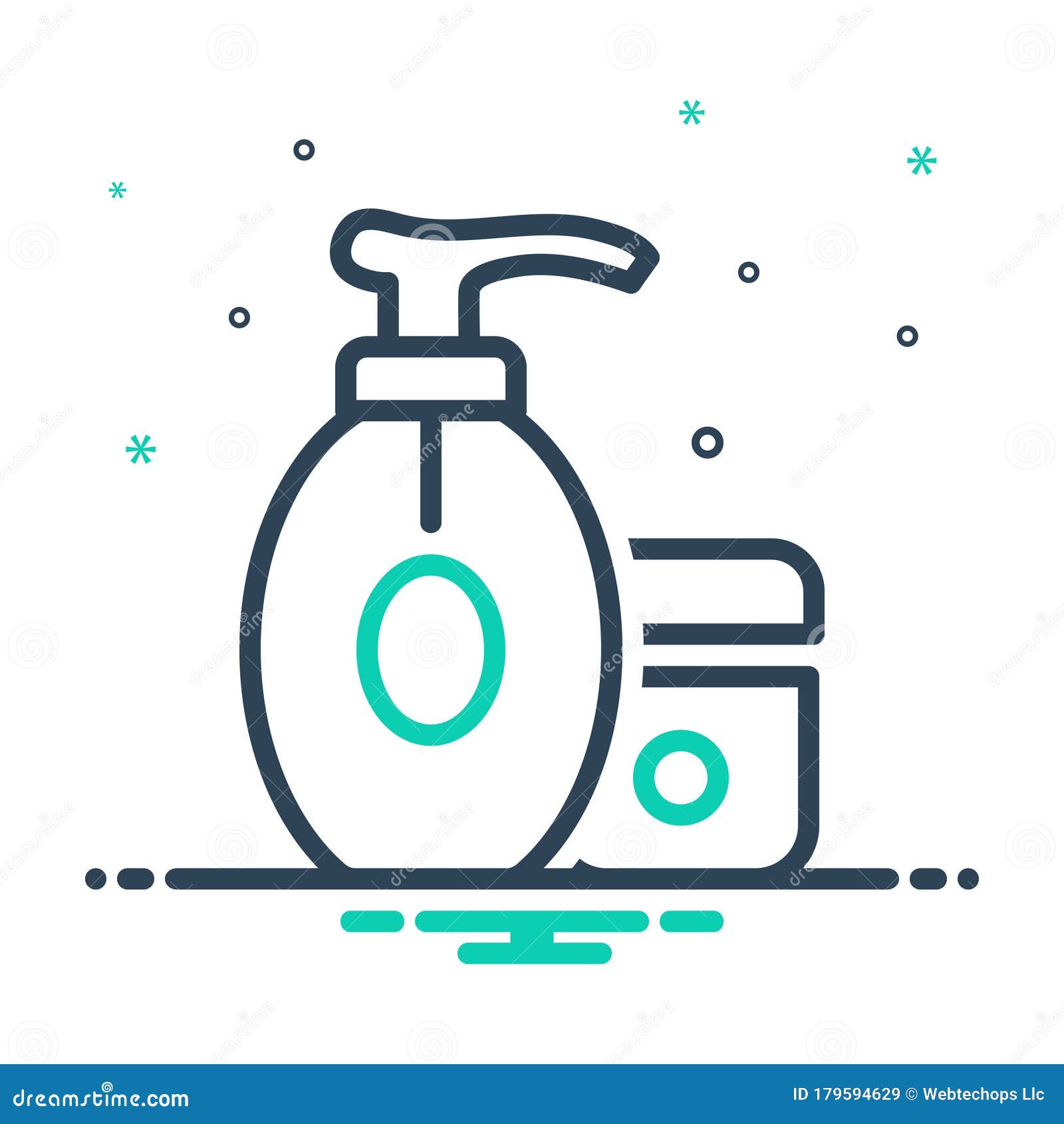 Mix Icon for Lotion Cream, Cosmetic and Hygiene Stock Vector ...