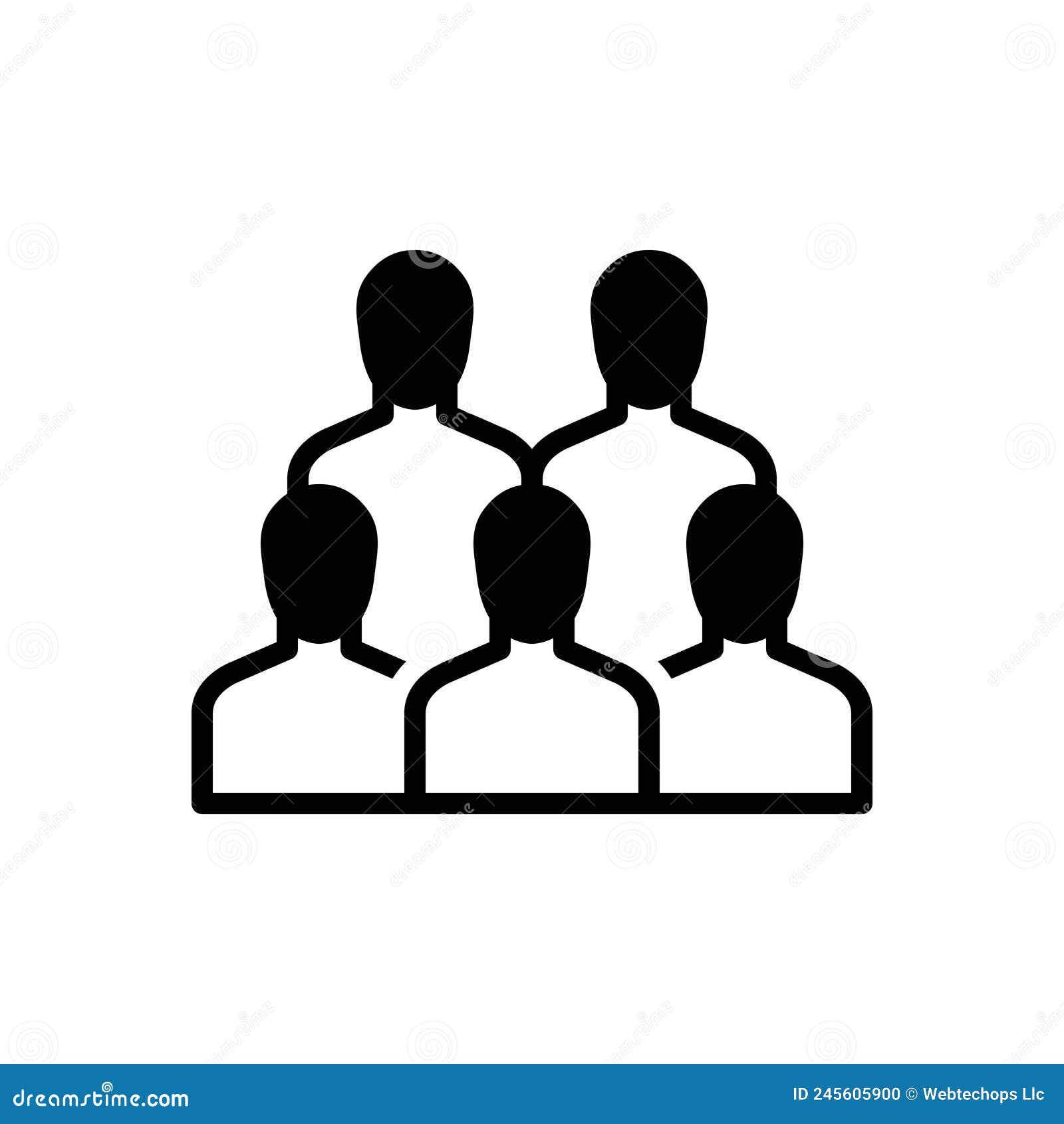 Black Solid Icon for Lots, People and Crowd Stock Vector - Illustration ...