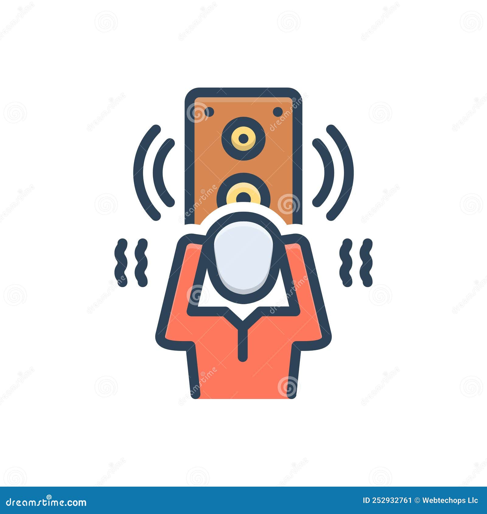Color Illustration Icon for Loud, Noisy and Loudspeaker Stock Vector ...