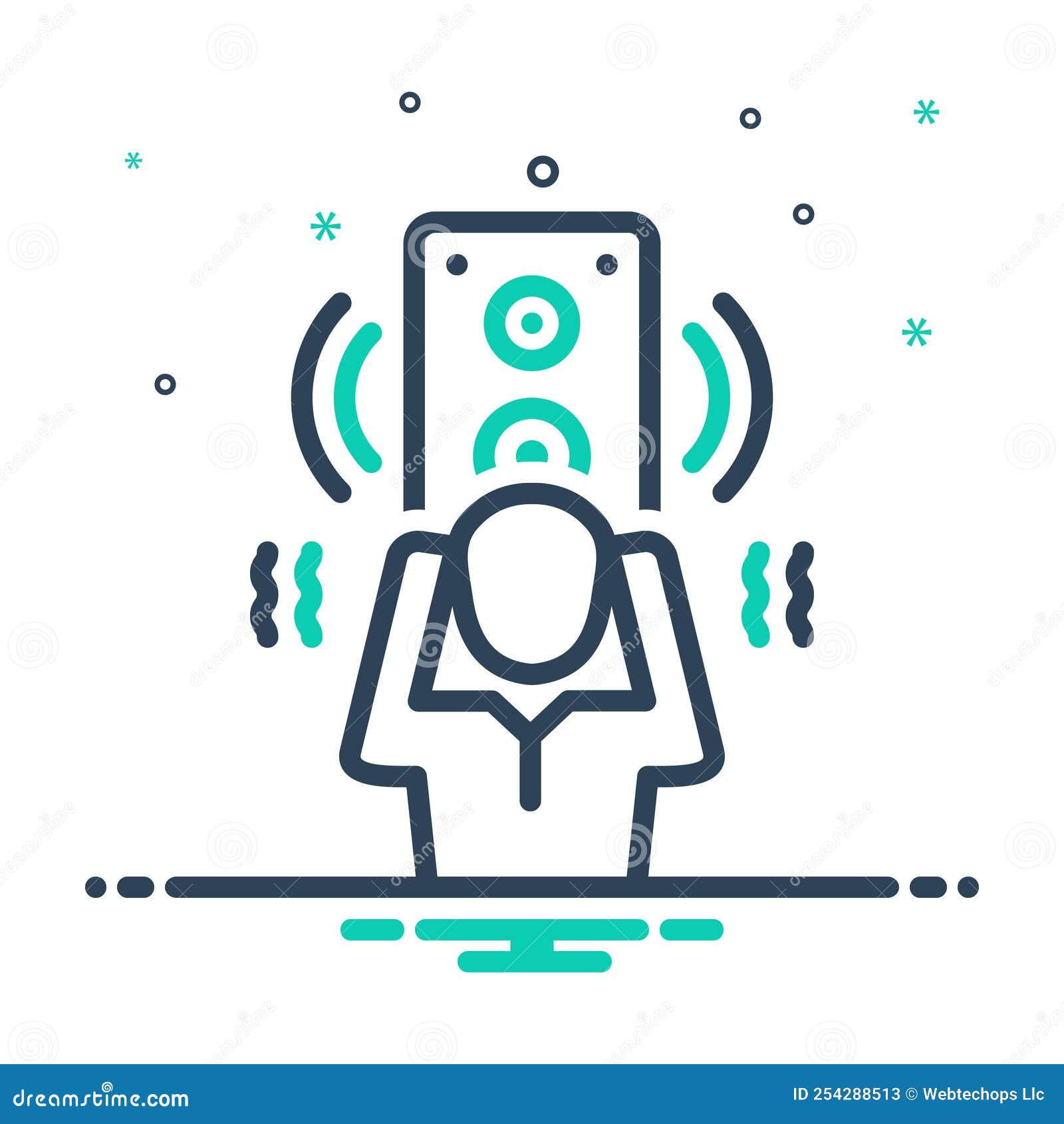 Mix Icon for Loud, Noisy and Loudspeaker Stock Vector - Illustration of sputter, black: 254288513