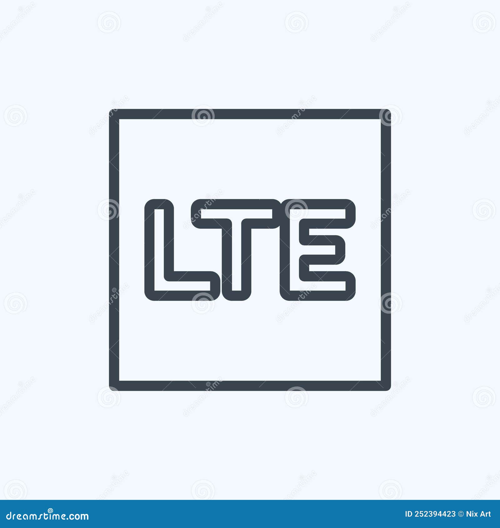Icon LTE. Suitable for Mobile Apps Symbol. Line Style. Simple Design ...
