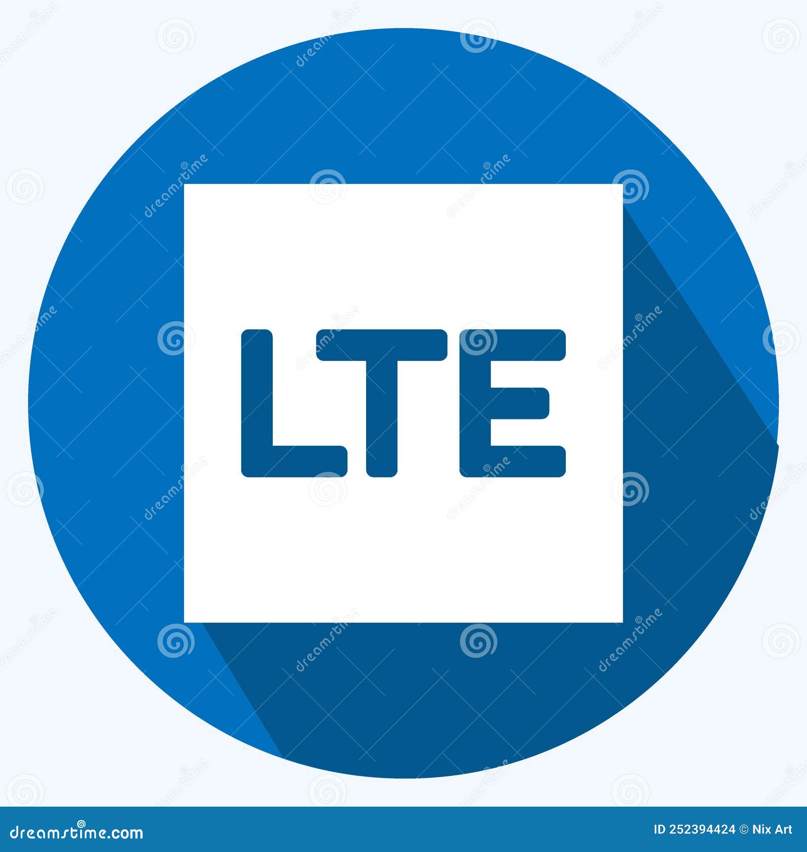 Icon LTE. Suitable for Mobile Apps Symbol. Long Shadow Style. Simple ...