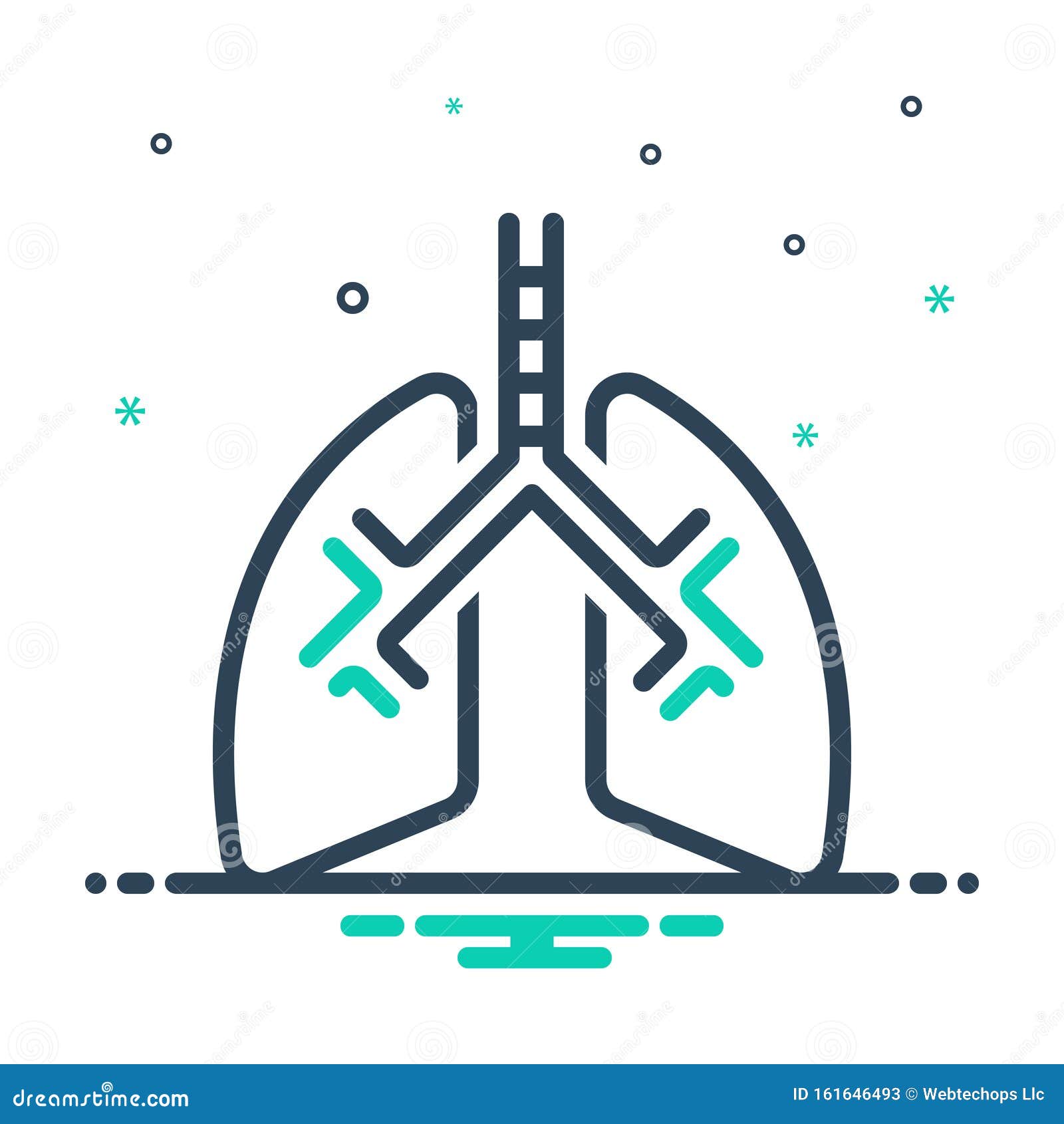 Mix Icon for Lung, Breath and Human Stock Vector - Illustration of ...