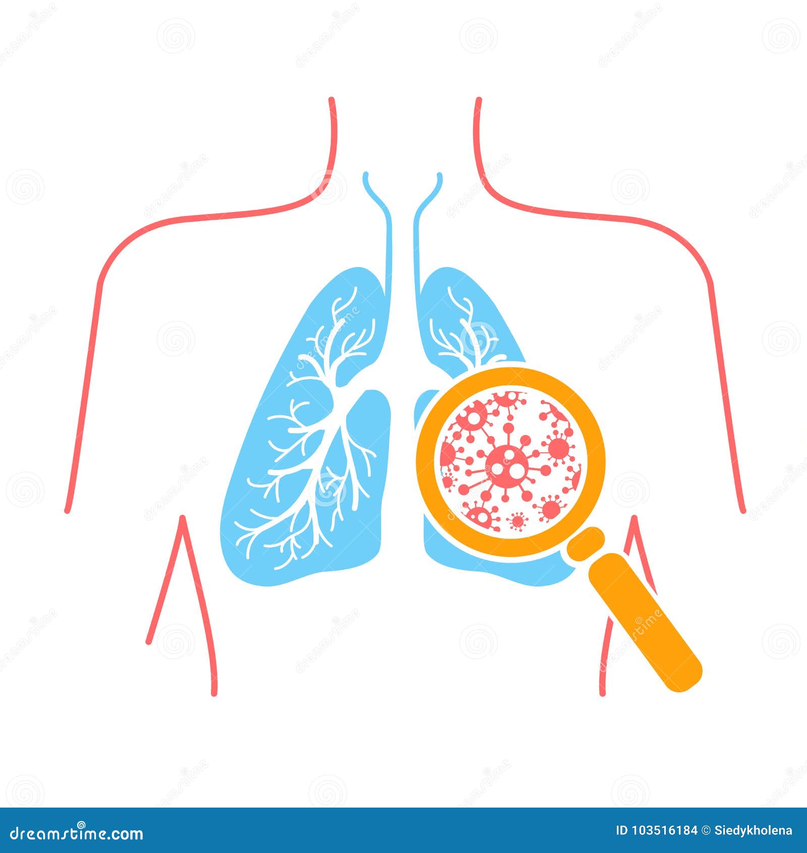 Icon Of Lung Pneumonia Stock Illustration Illustration Of Disease