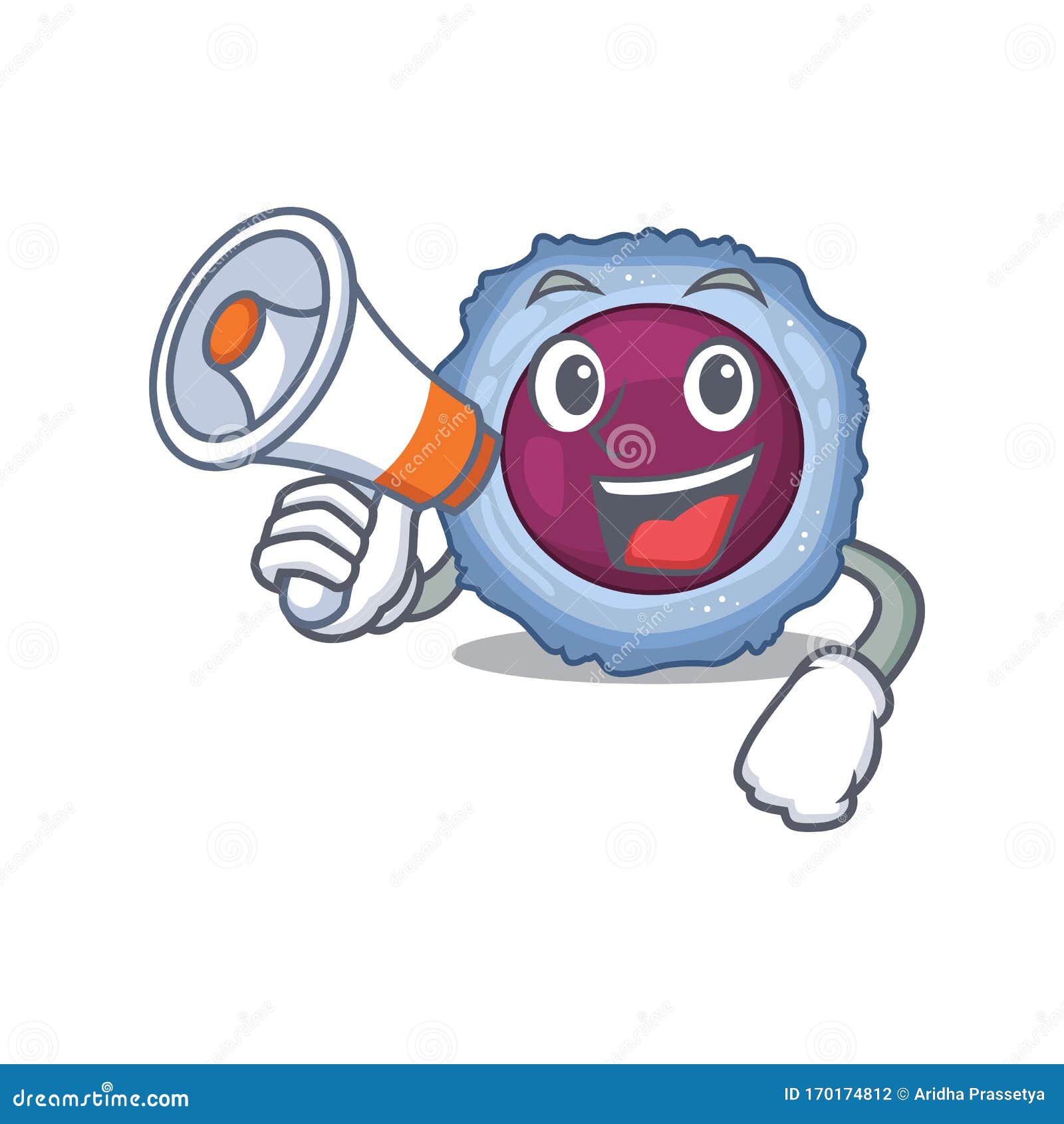 An Icon of Lymphocyte Cell Having a Megaphone Stock Vector ...
