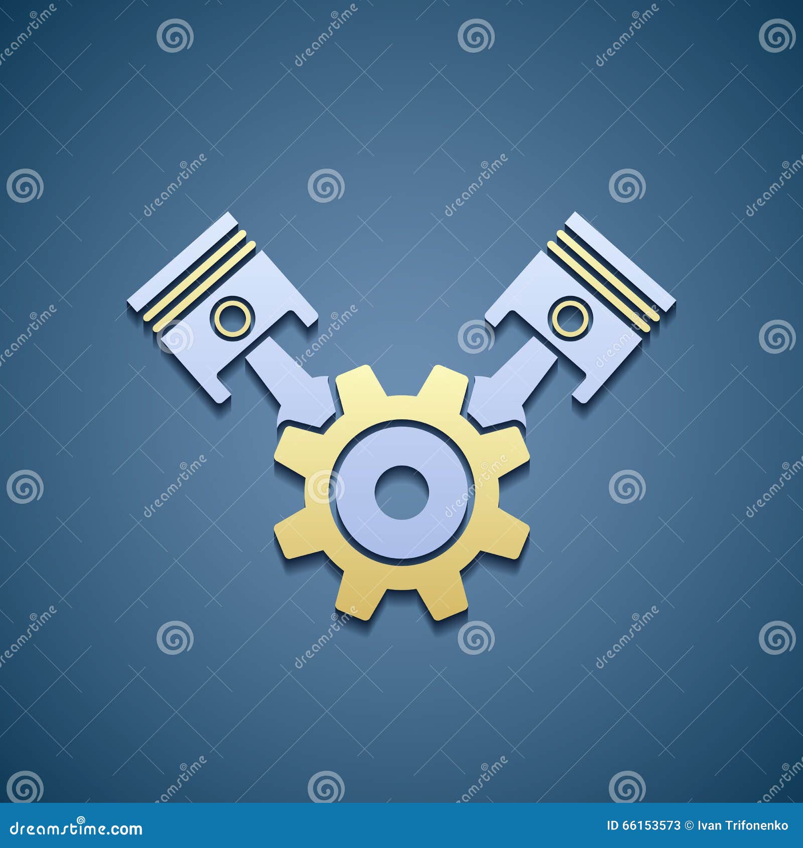 Icon machine engine. stock vector. Illustration of cogwheel - 66153573