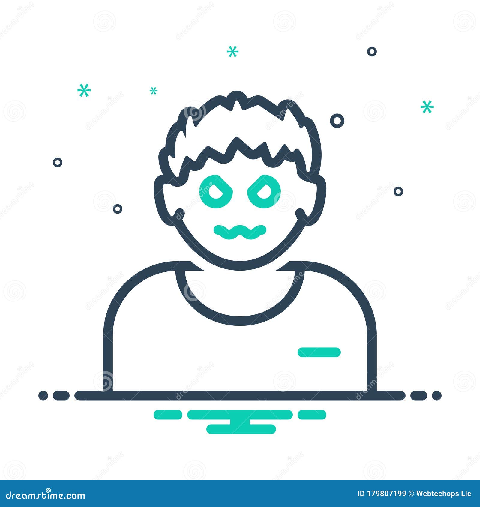 Mix Icon for Mad, Insane and Maniac Stock Vector - Illustration of sign ...