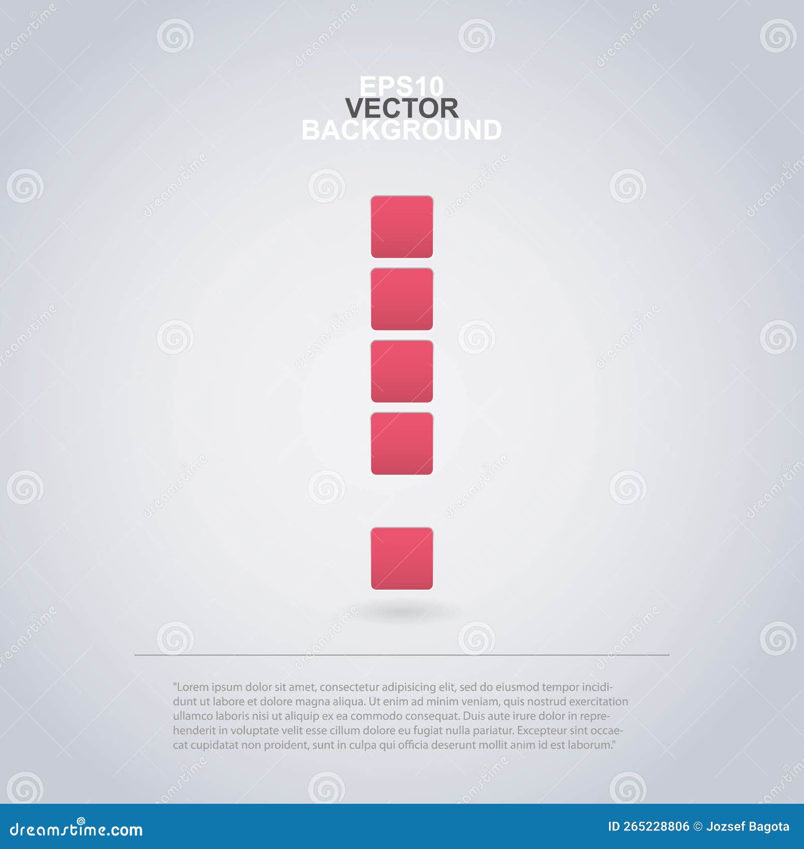 Icon Made of Squares - Exclamation Mark Design for Infographics Stock ...