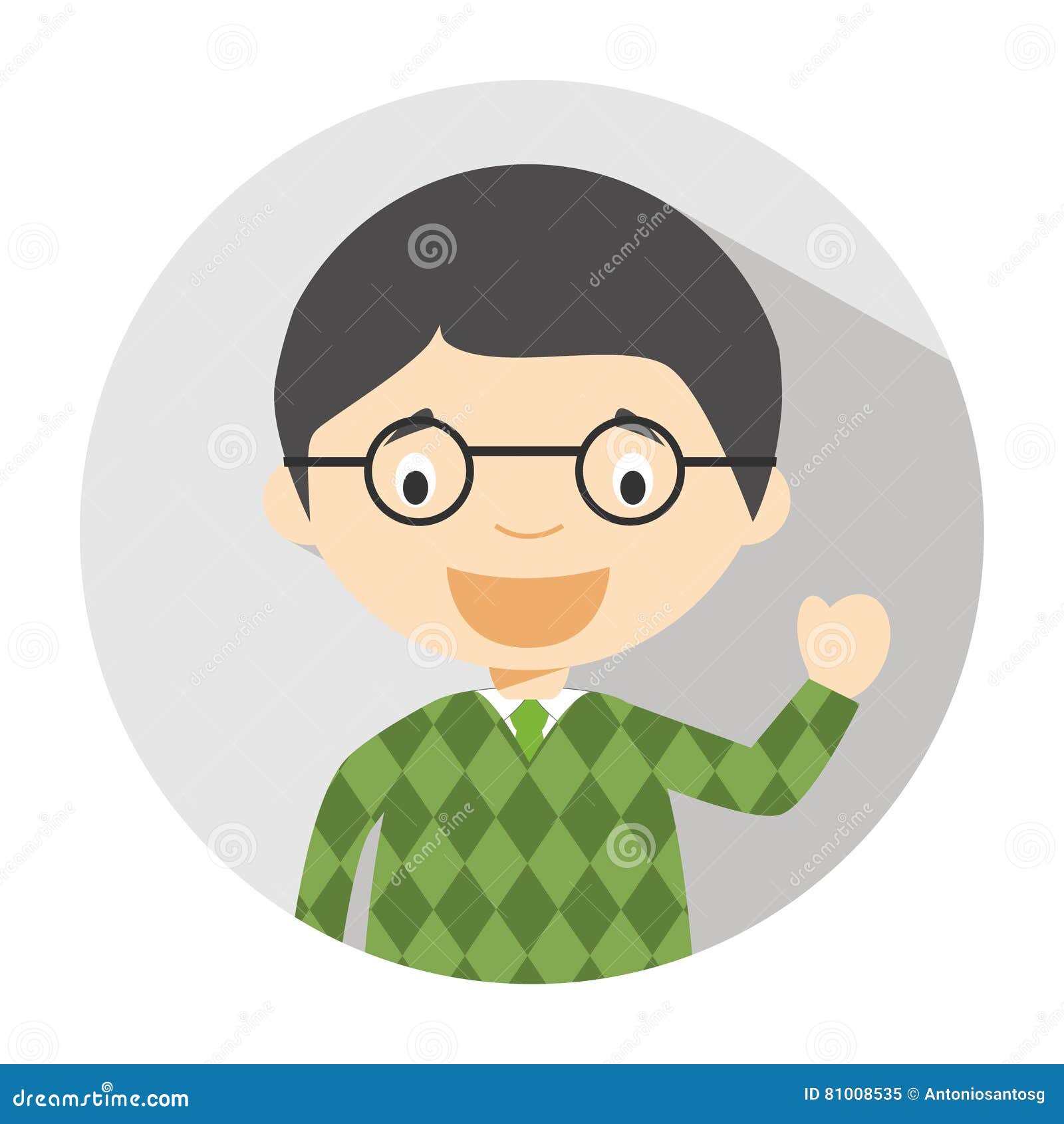 Icon of a Male Teacher in Flat Style. Vector Illustration Stock Vector ...