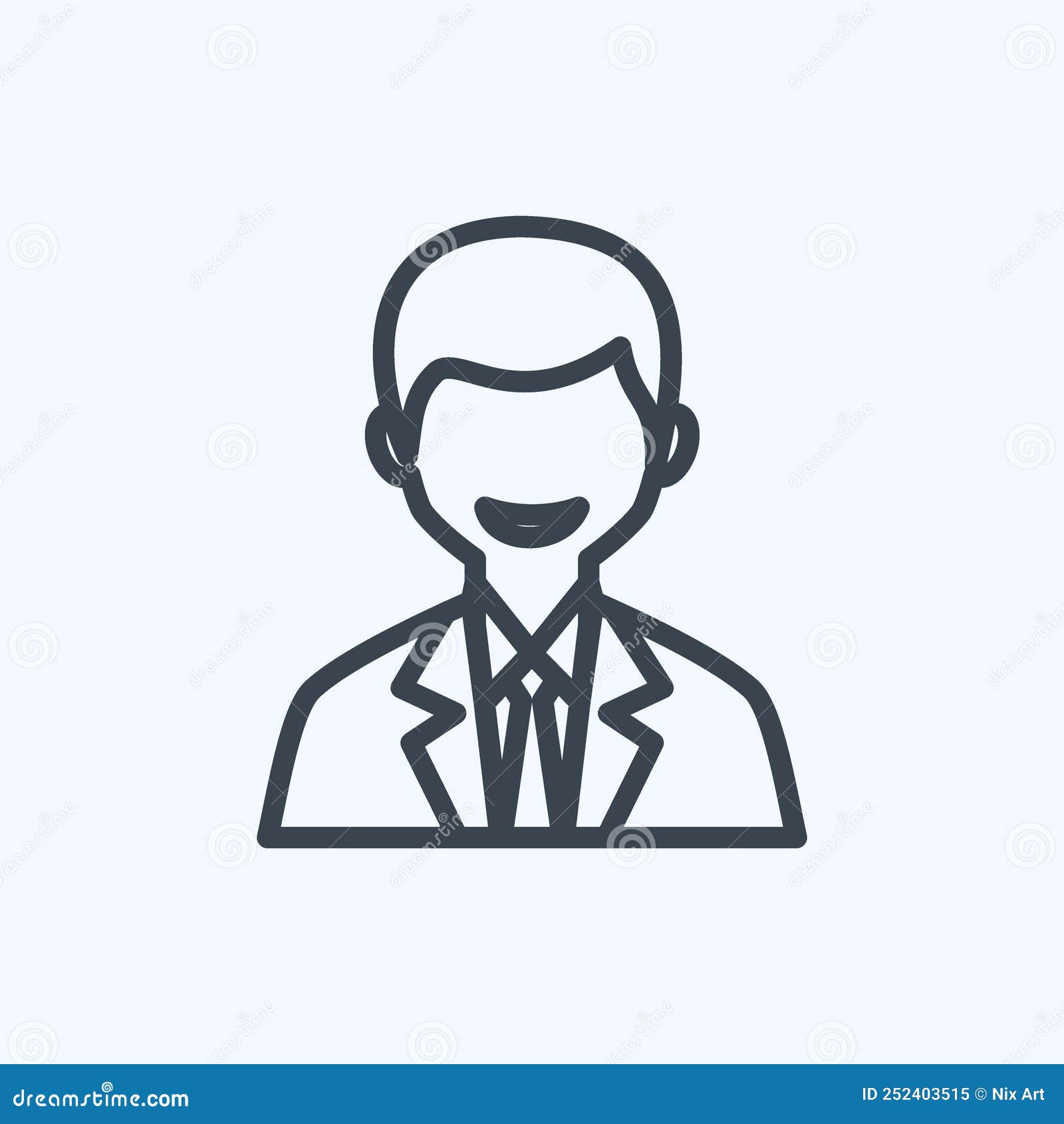 Icon Male User. Suitable for Web Interface Symbol. Line Style. Simple ...