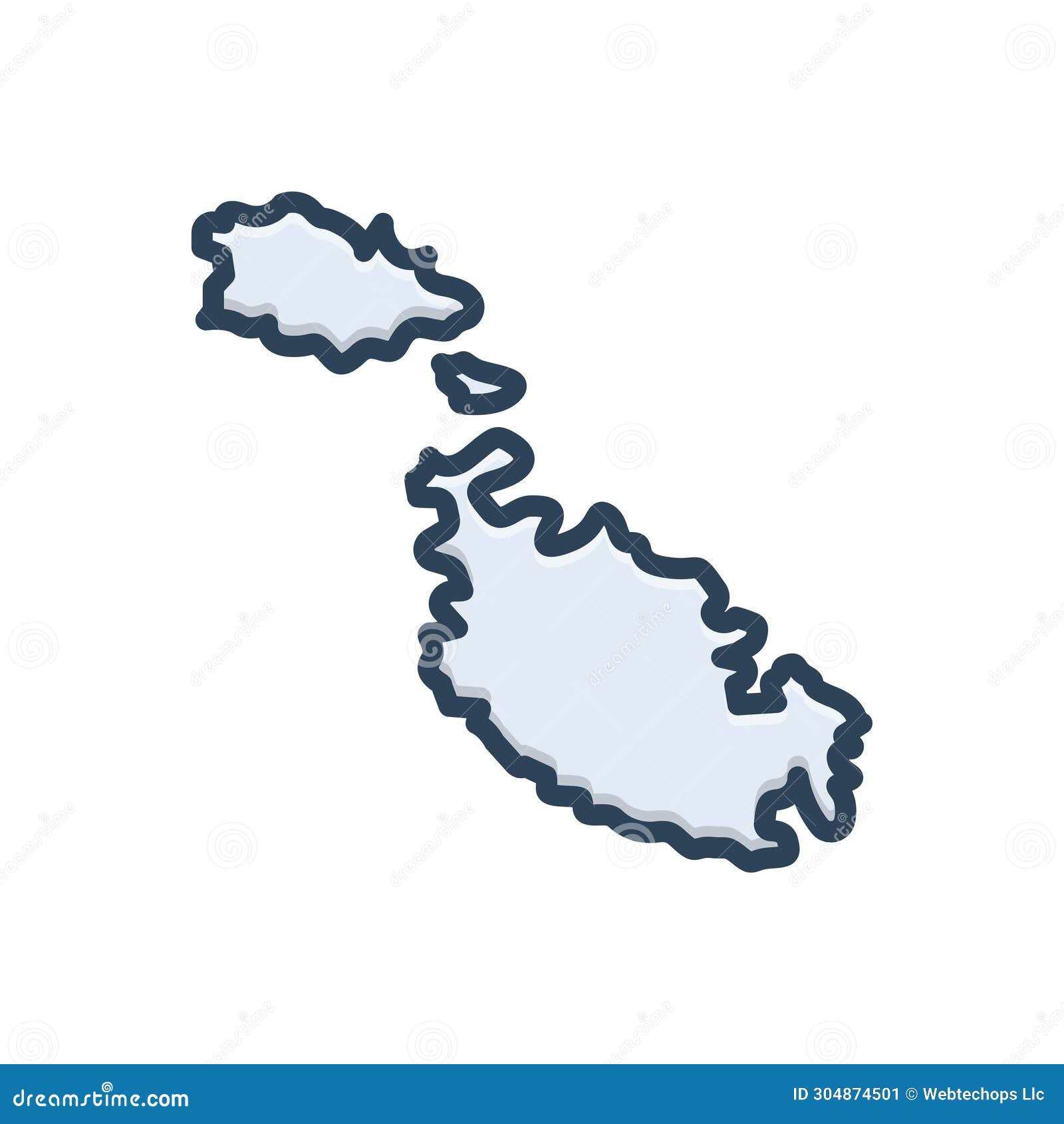 Color Illustration Icon for Malta, Map and Island Stock Illustration ...