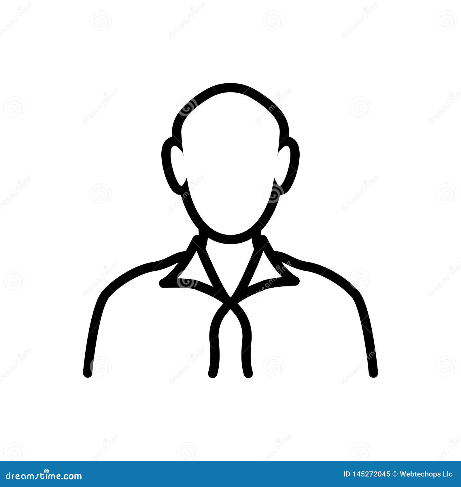 Black Line Icon for Man, People and Human Stock Vector - Illustration ...