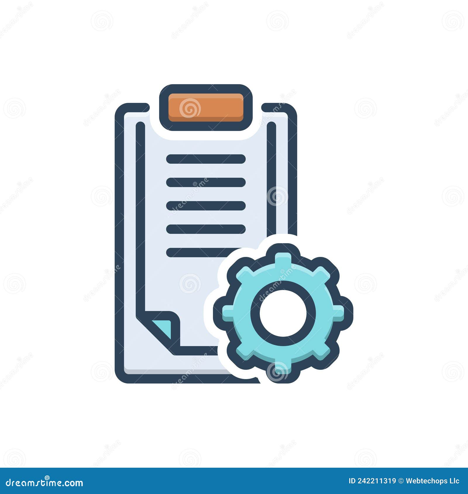 Color Illustration Icon for Mandate, Authorization and Project Stock ...